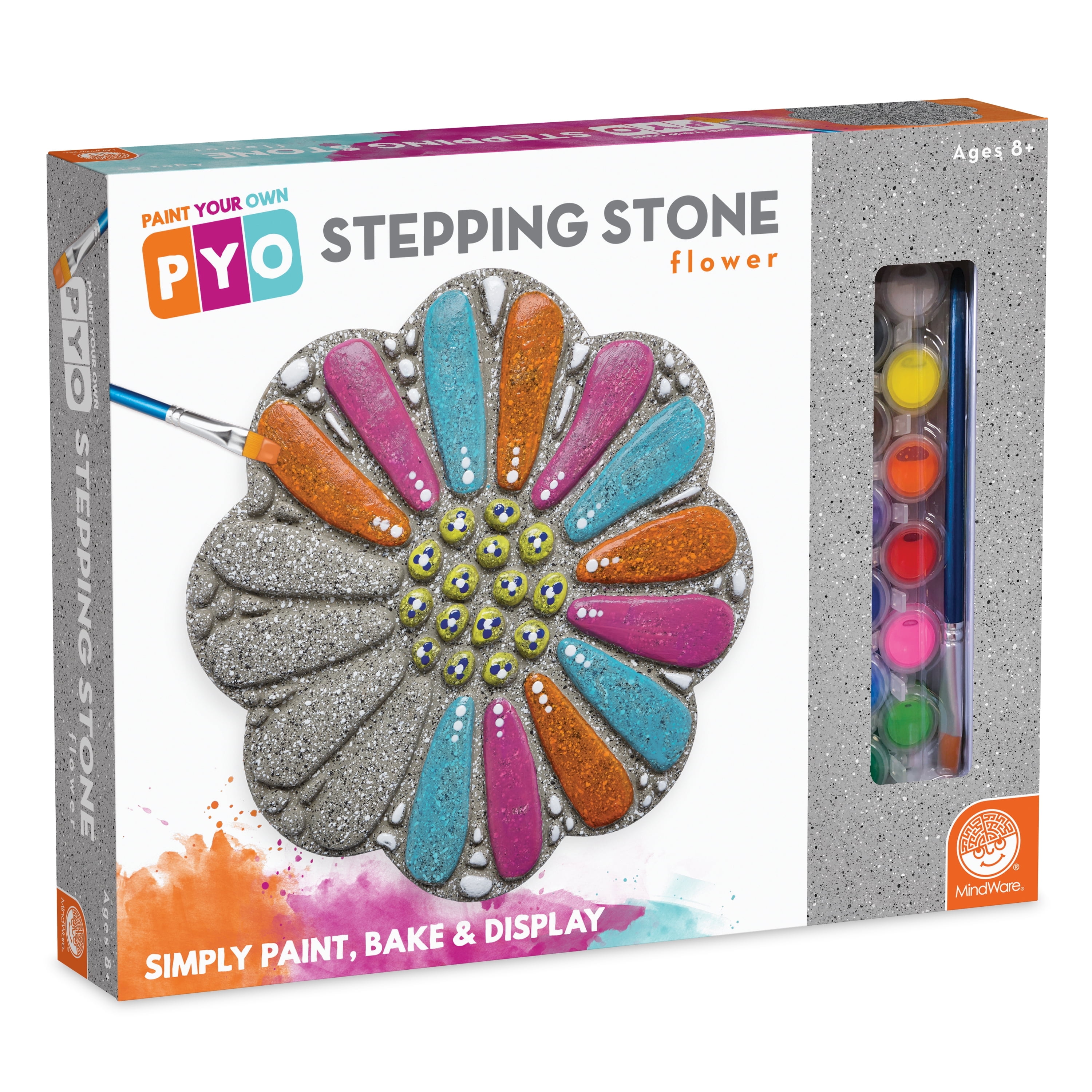 MindWare Paint Your Own Stepping Stone: Flower, Weather Resistant Paint ...