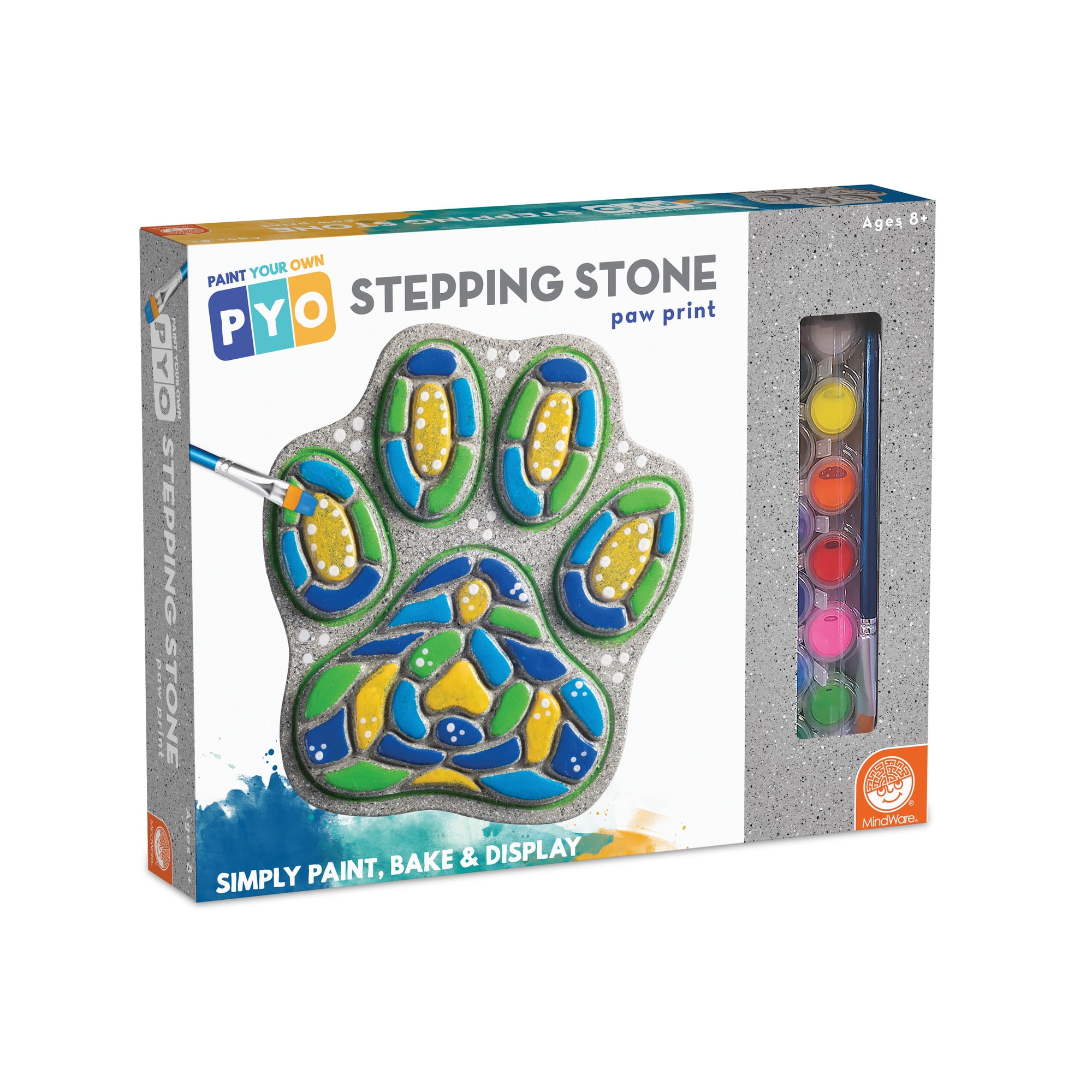 MindWare Paint Your Own Stepping Stone: Paw Print , Simply Paint, Bake ...