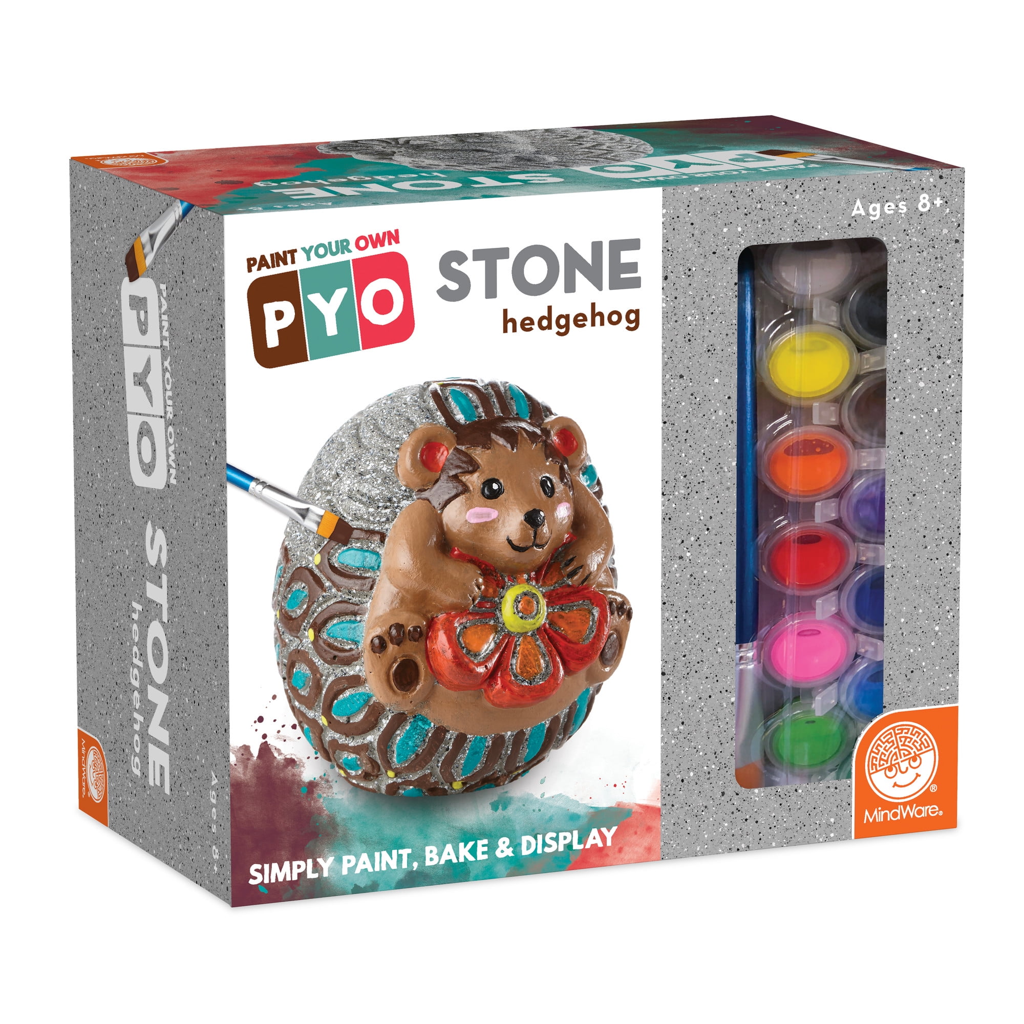 MindWare Paint Your Own Stone Decor: Box Turtle, DIY Craft Kit for Kids ...