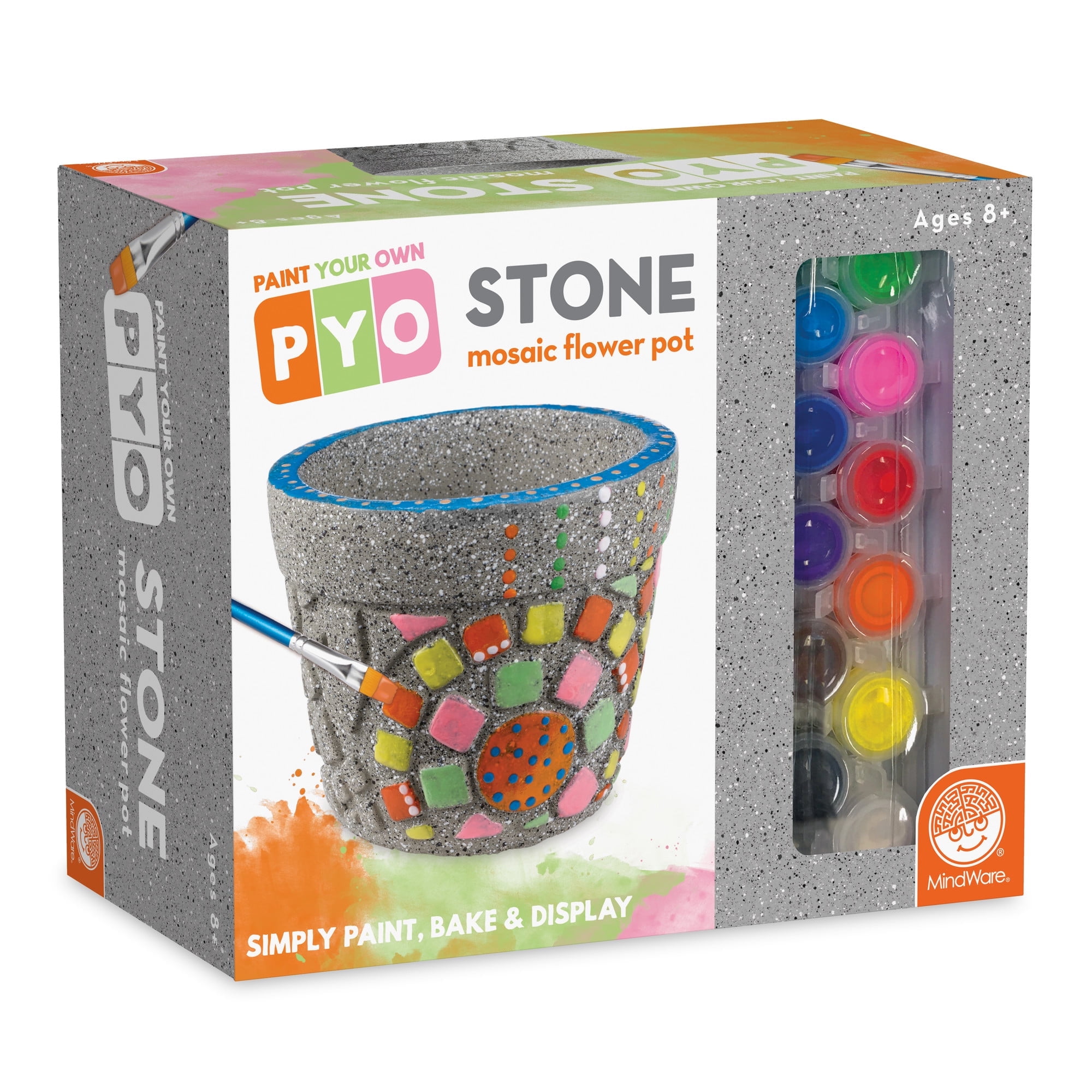 MindWare Paint Your Own Stone Decor: Box Turtle, DIY Craft Kit for Kids ...