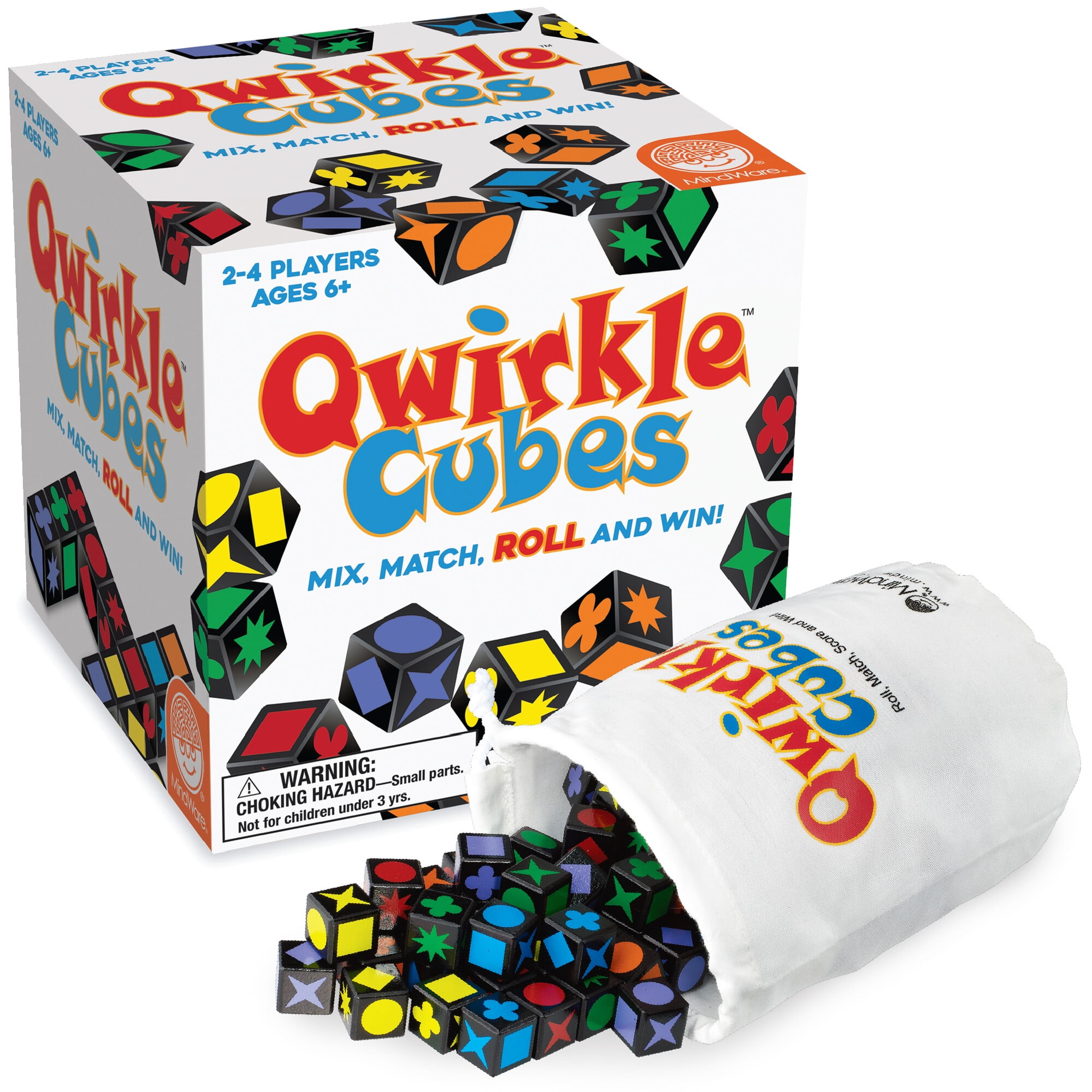 MindWare Qwirkle Cubes Game - IQ Challenge, Brain Teaser Board Toy for ...
