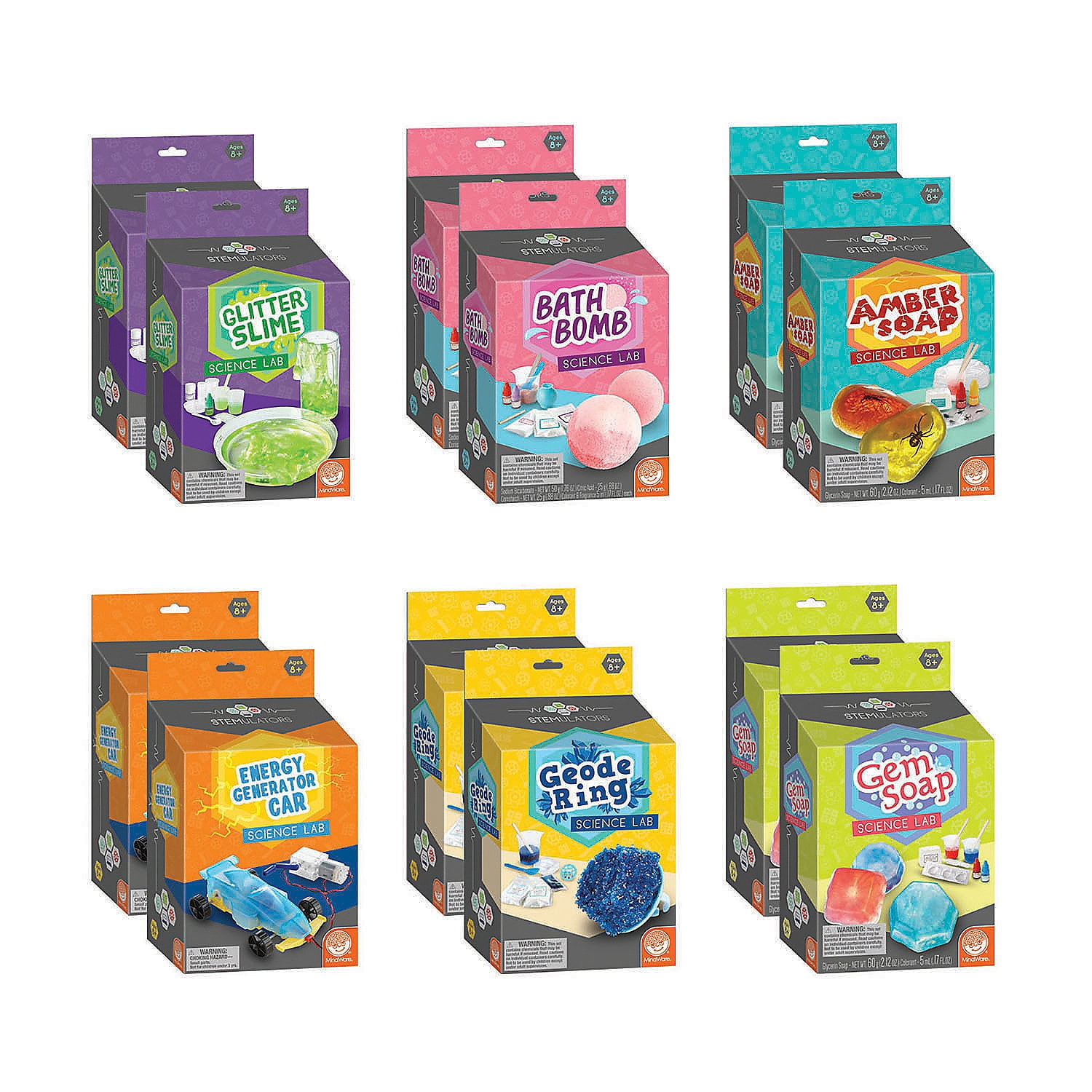 MindWare STEMulators Set of 12: 2 of each Mini Science Kits - Walmart.com