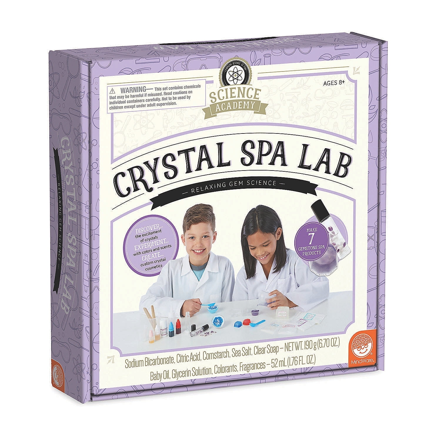 MindWare Science Academy Crystal Spa lab, Kids & Teens Create 3 spa ...