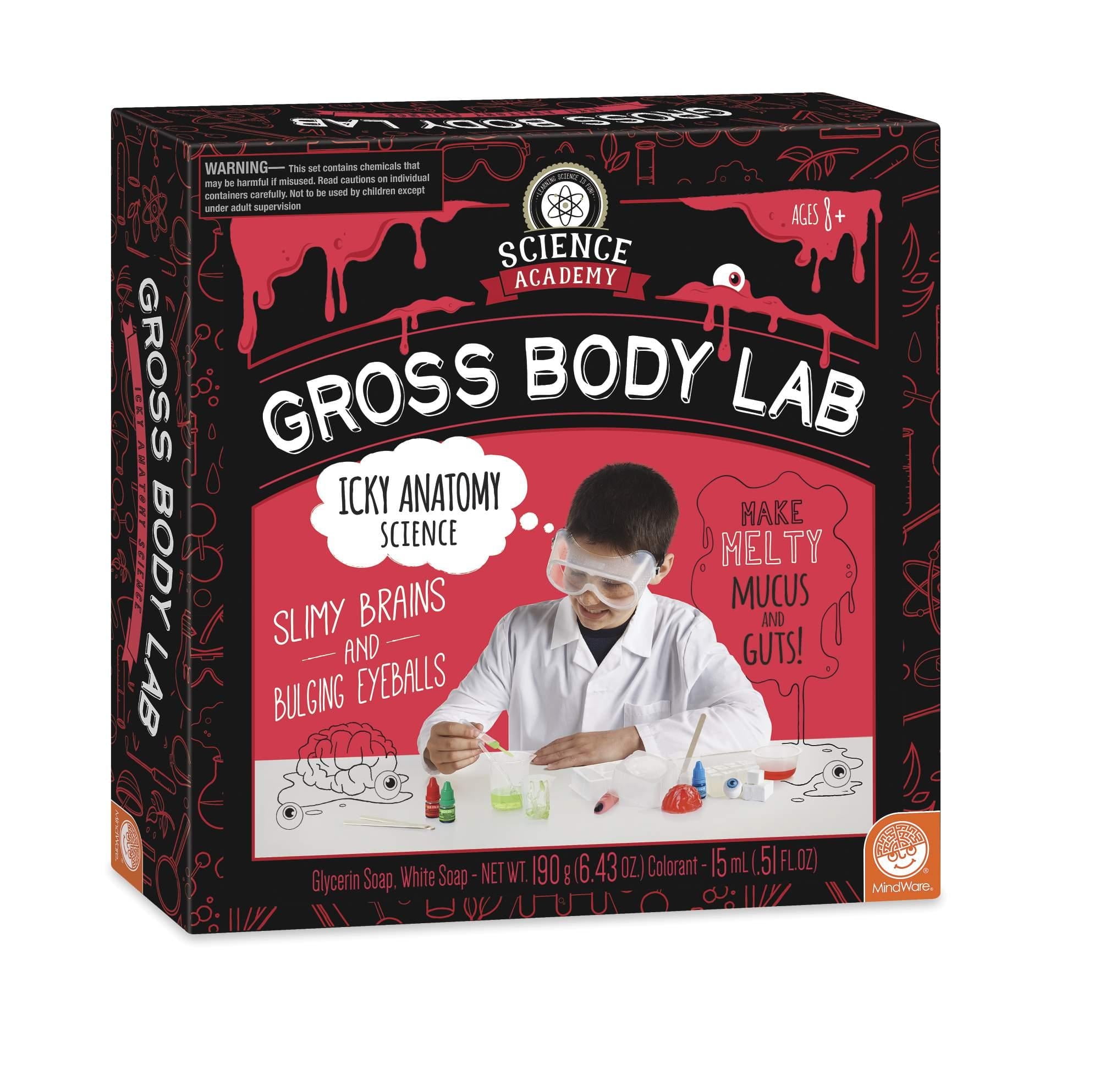 MindWare Science Academy Gross Body Lab, Gross Science Kit For Kids ...