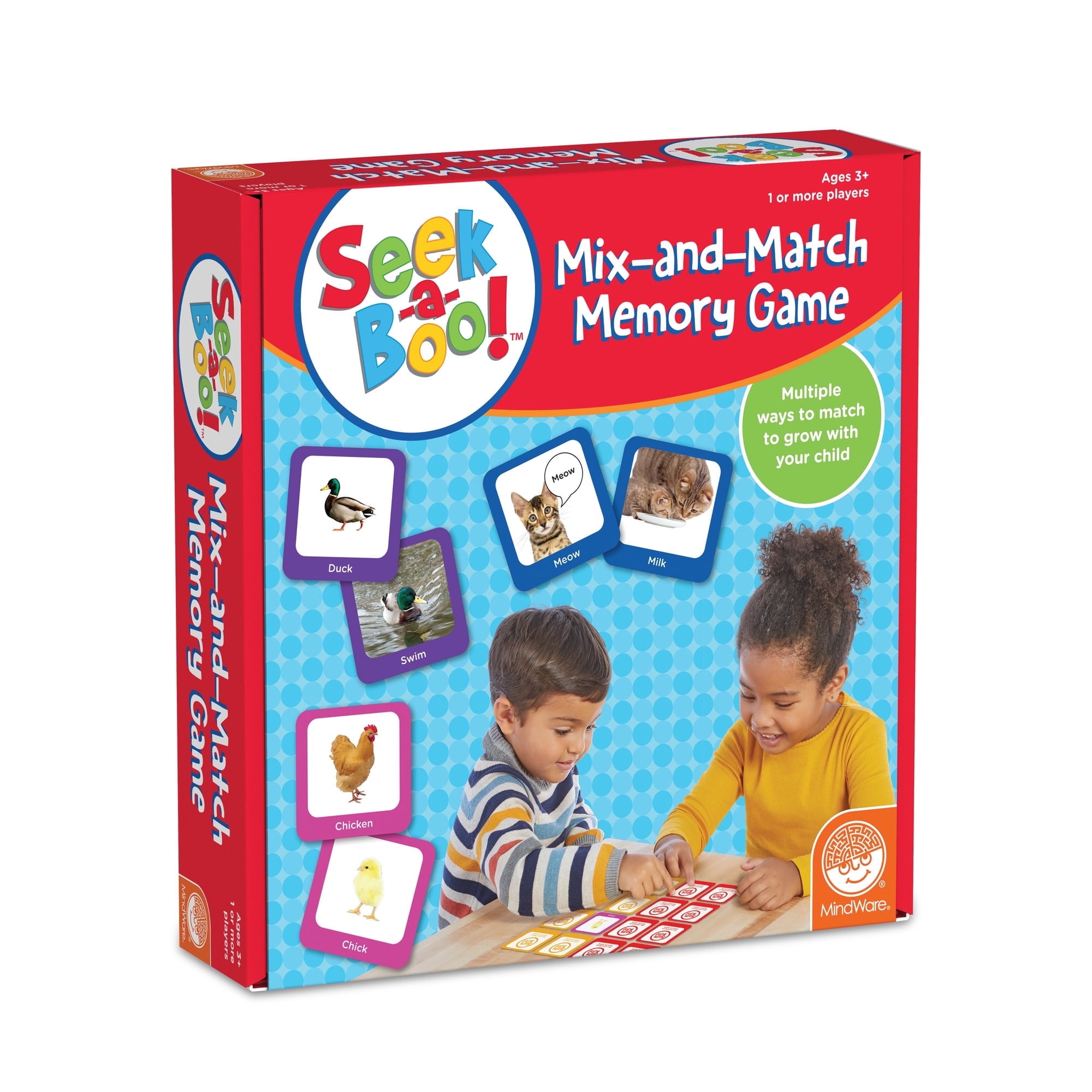 MindWare Seek-A-Boo Mix-and-Match Memory Game, Early Learning for ...