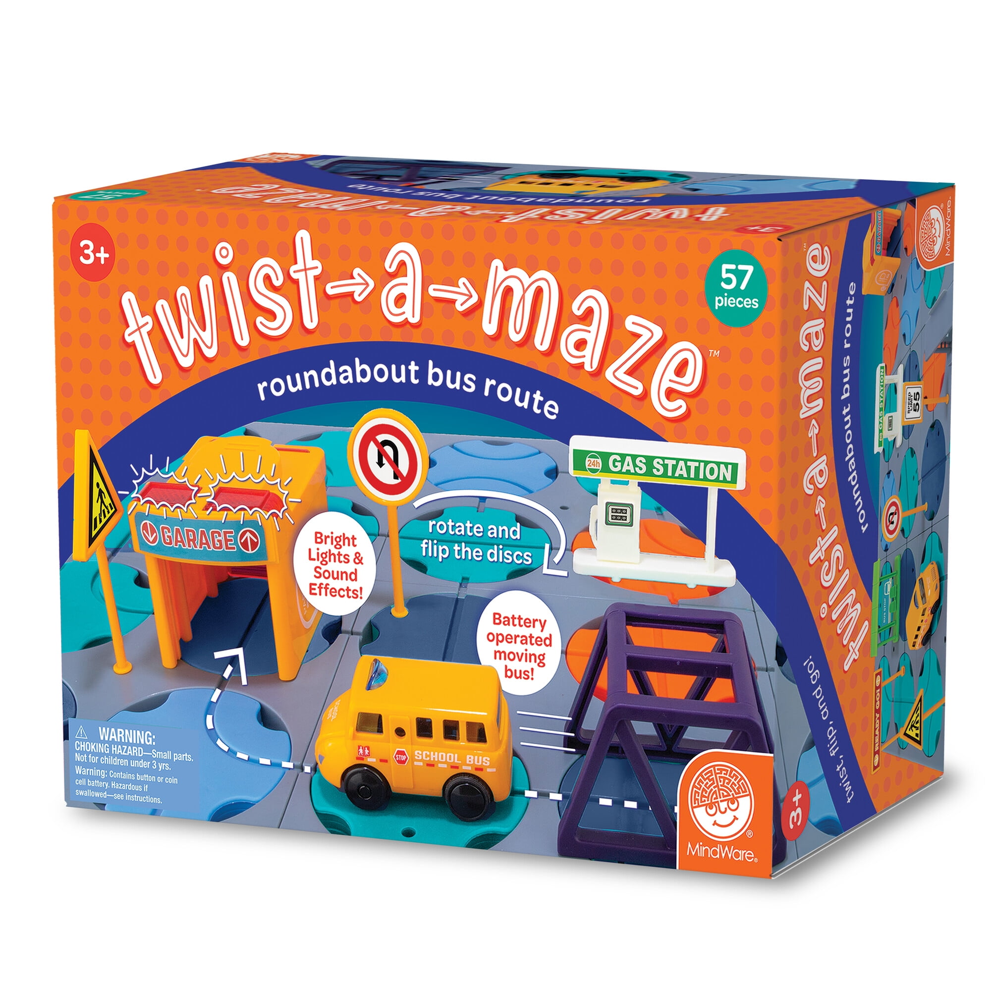 MindWare Toddler Puzzle Track Vehicle Set, Twist-a-Maze Car Maze ...