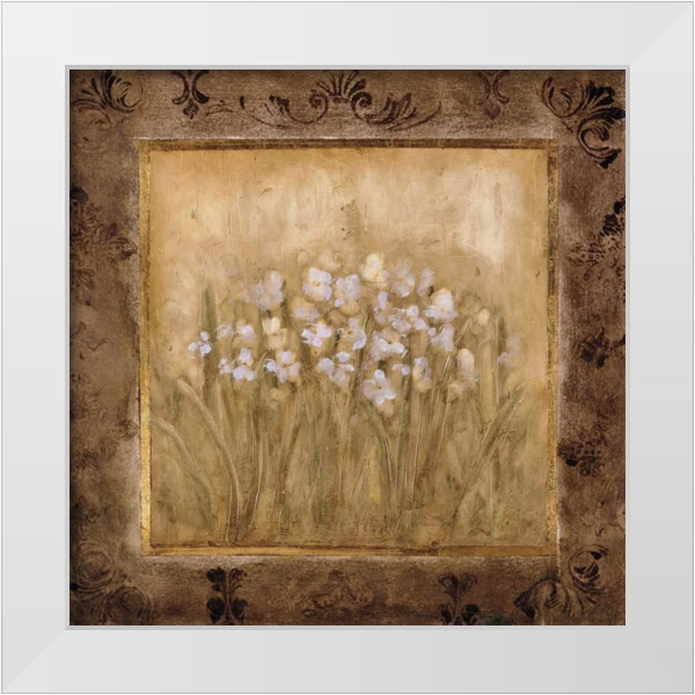 Mindeli 15x15 White Modern Wood Framed Museum Art Print Titled ...