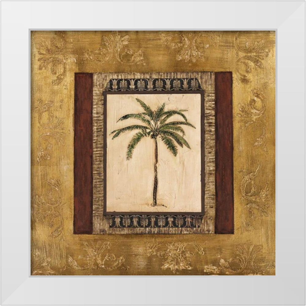 Mindeli 26x26 White Modern Wood Framed Museum Art Print Titled ...