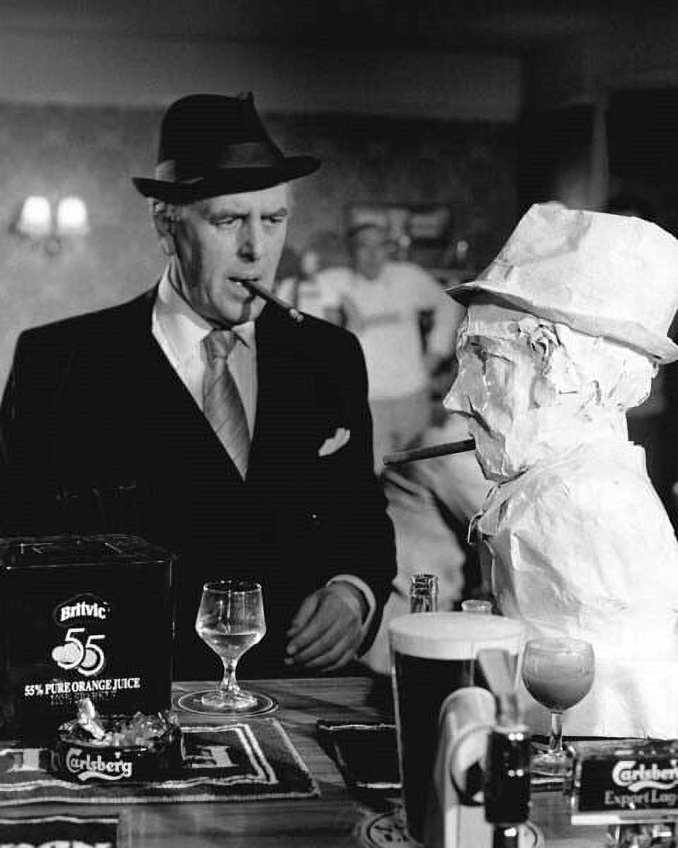 Minder TV George Cole as Arthur Daley smoking in his local pub bar 5x7 ...
