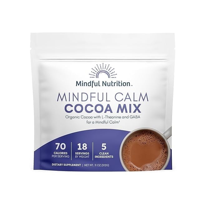 Mindful Nutrition Calm Organic Hot Chocolate Mix with L-Theanine & GABA ...