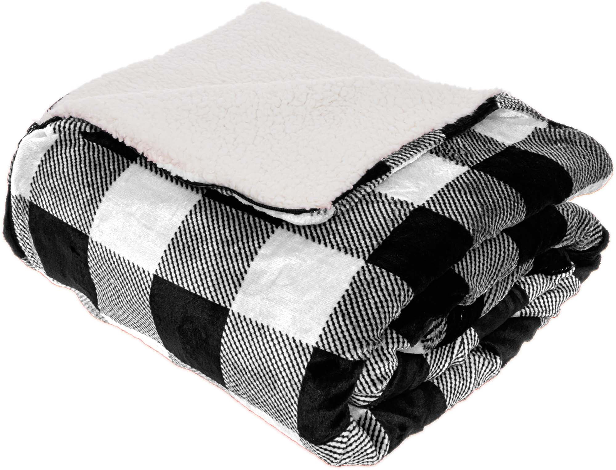Mindful Design Unisex Polyester Throw Blanket (Black/white, One Size ...