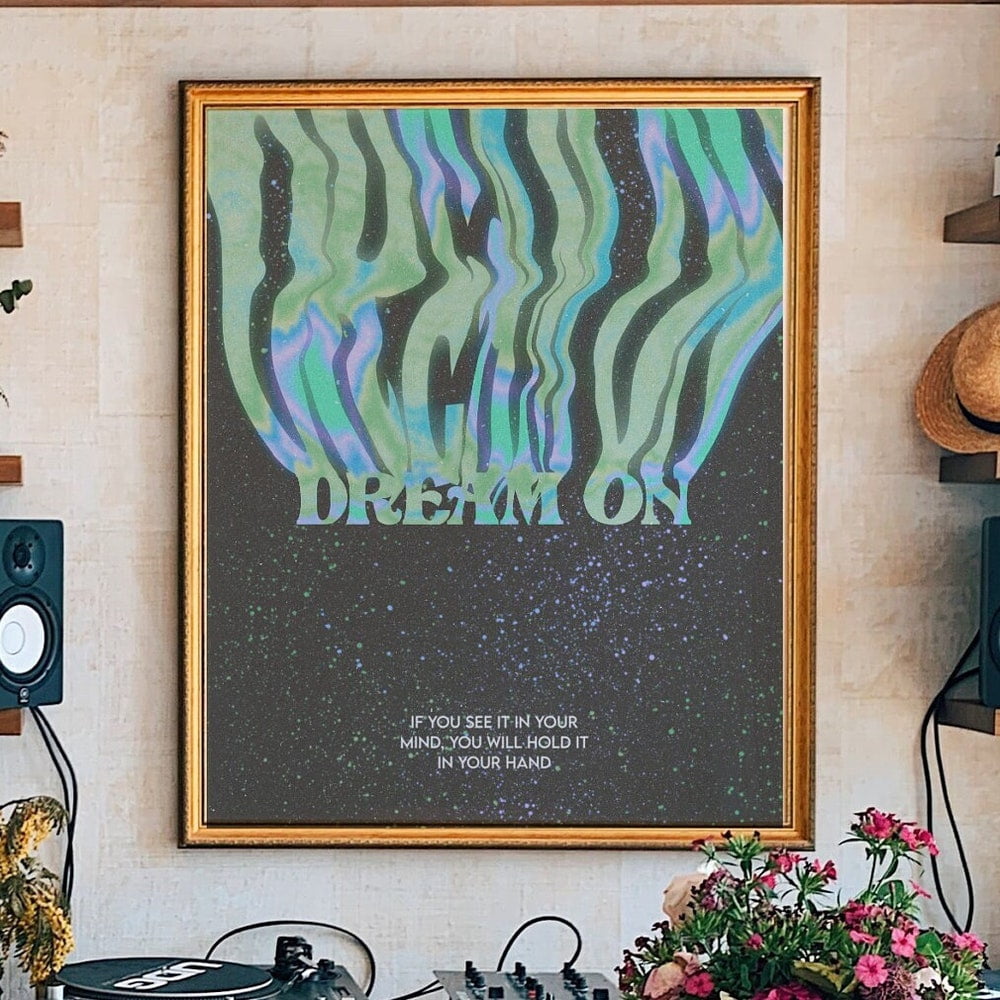 Mindful Quote, Retro Psychedelic, Gradient Poster, Affirmation Poster ...