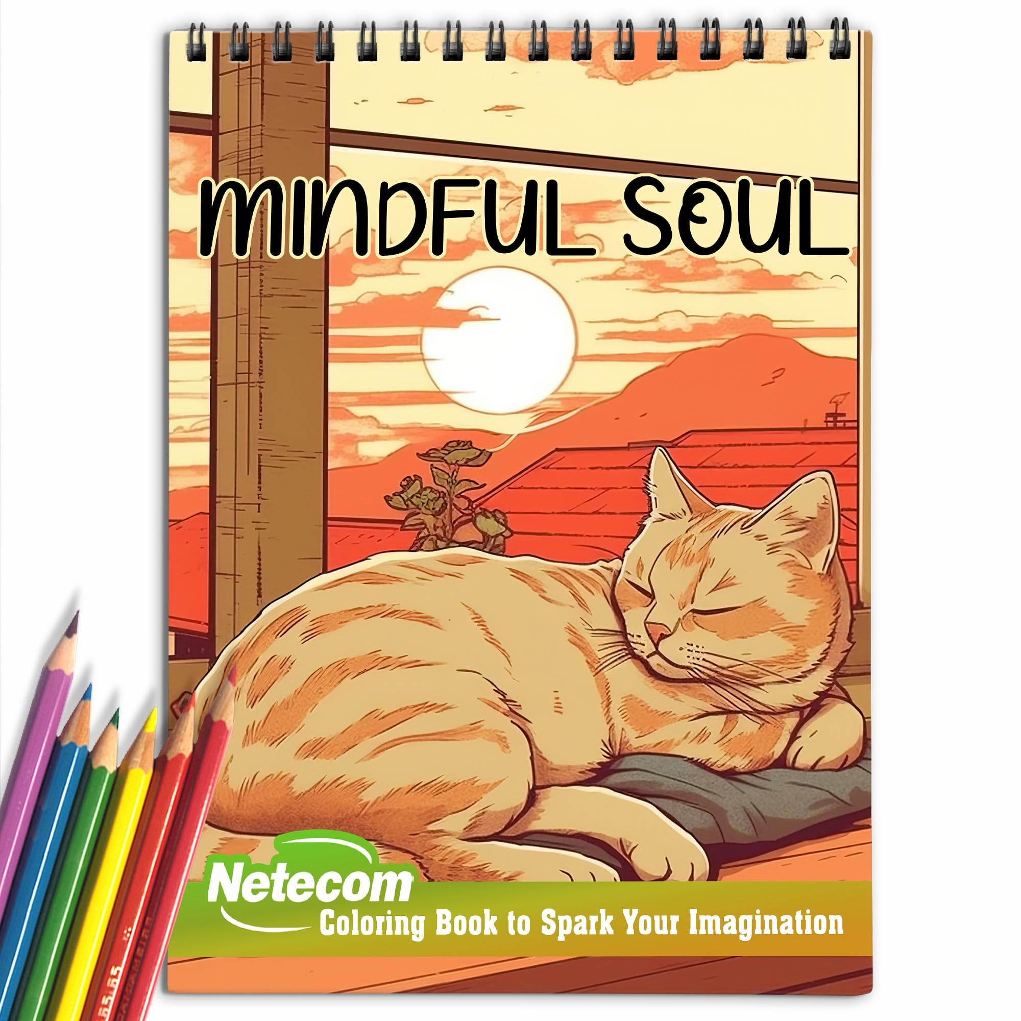 Mindful Soul Spiral Bound Coloring Book, Unleash Your Creativity with ...