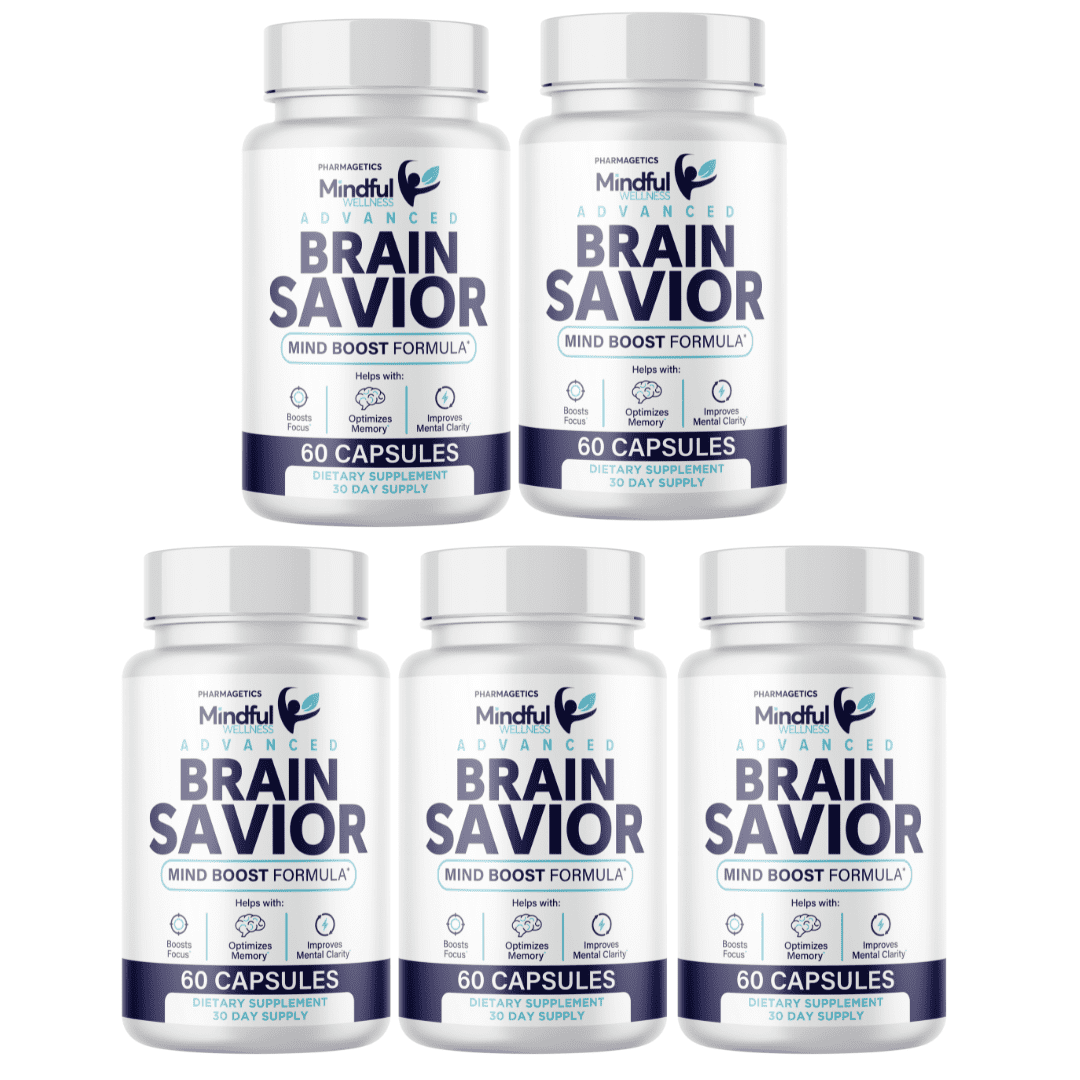 Mindful Wellness Brain Savior - Mind Boost Formula Capsules 5 Bottles ...