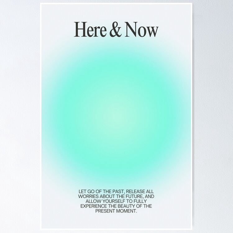 Mindfulness Mental Health Positive Affirmation Grainy Gradient Blue ...
