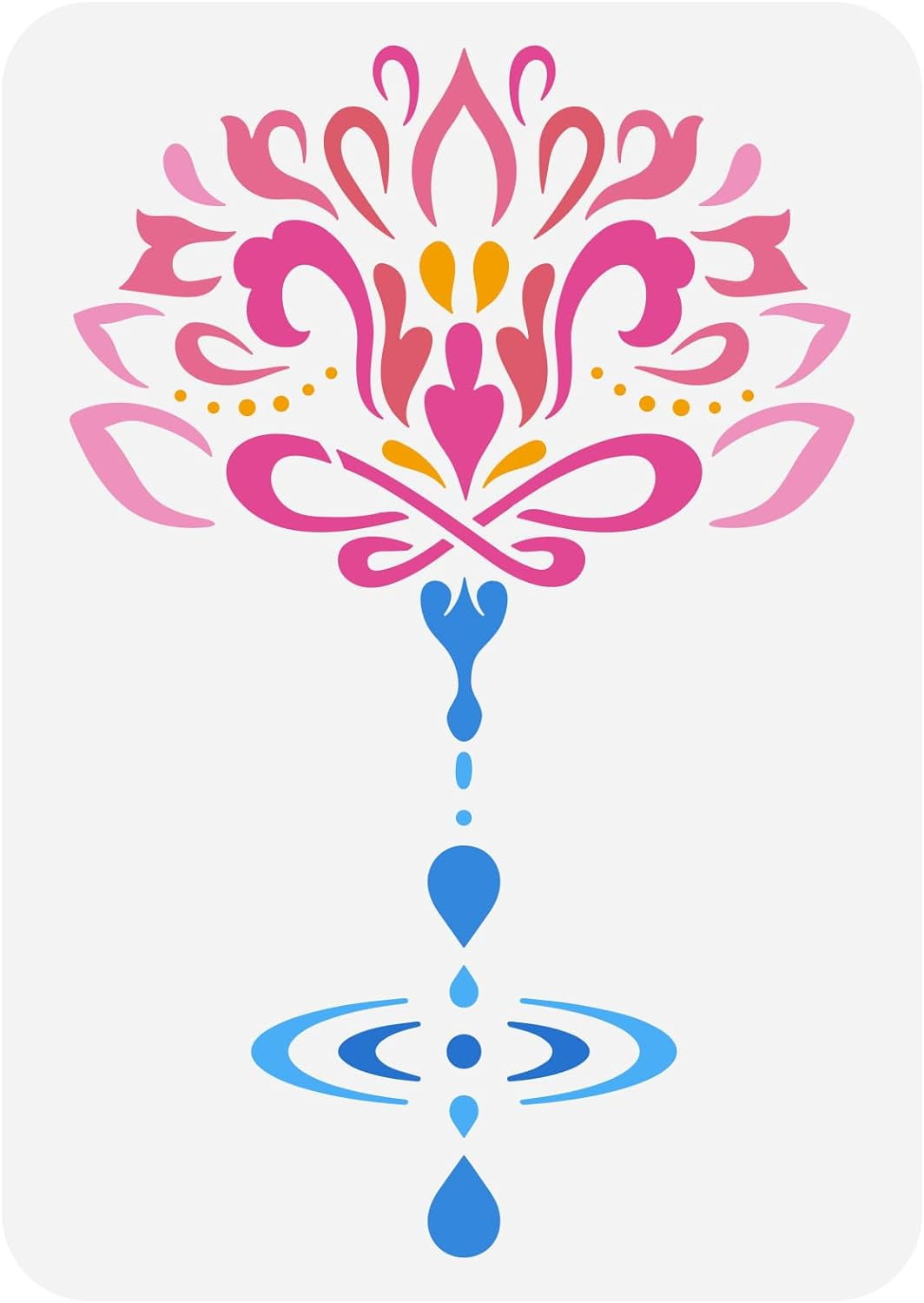 Mindfulness Stencil for Painting 11.7x8.3inch Reusable Religious Theme ...
