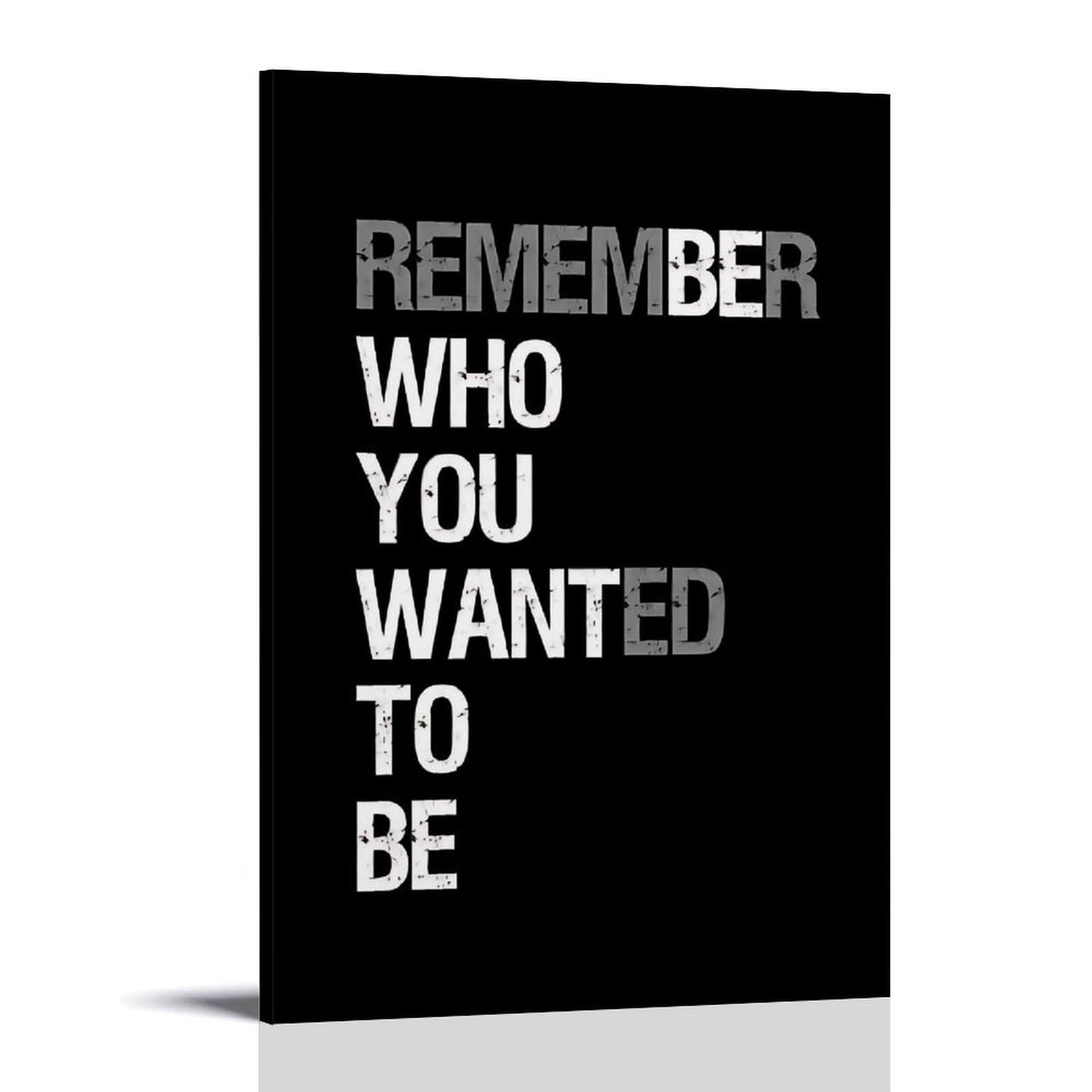 Mindset Affirmation Posters Remember Who You Wanted to Be Print ...