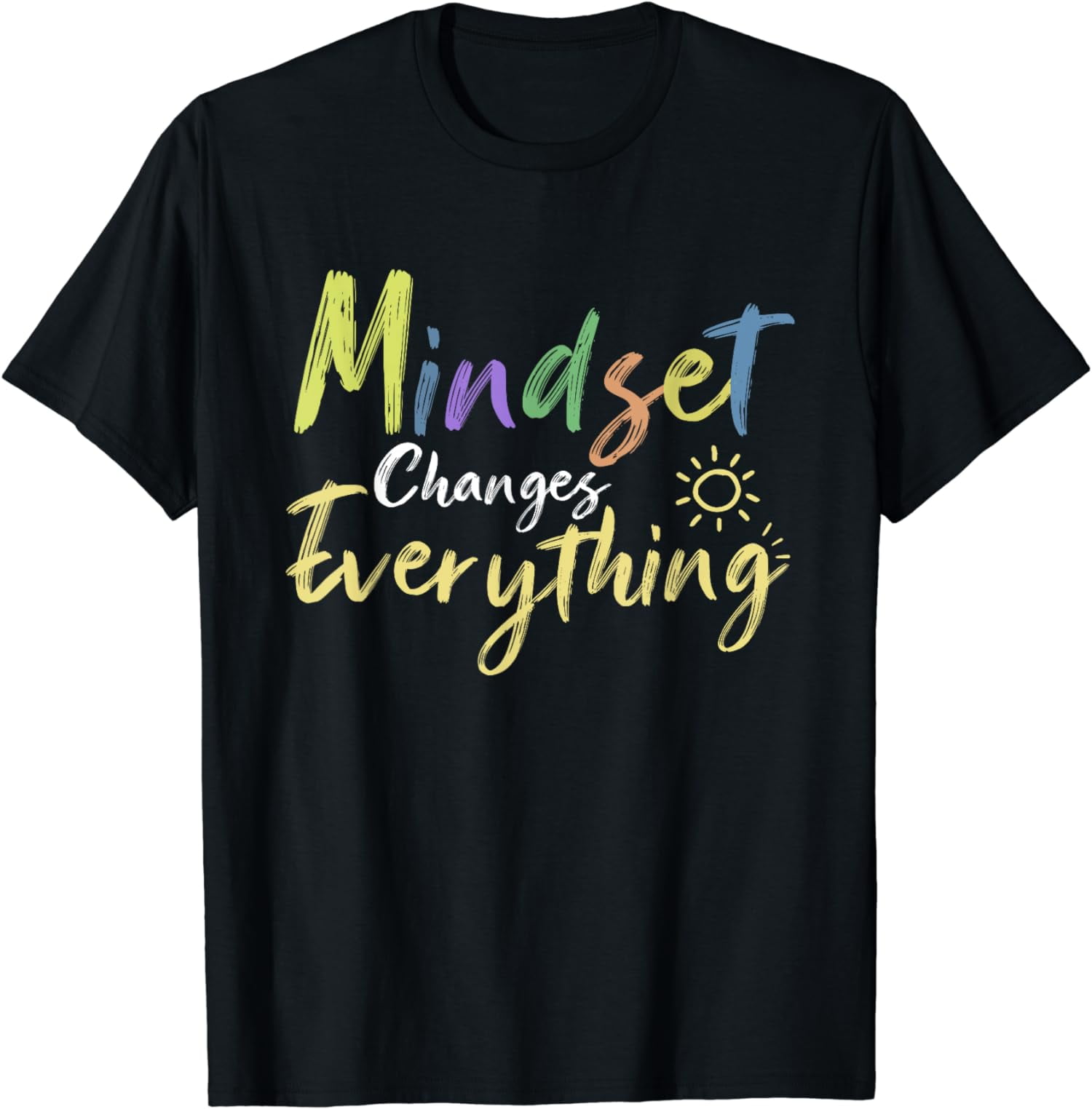 Mindset Changes Everything Quote Positive Thankful Message T-Shirt - Walmart.com