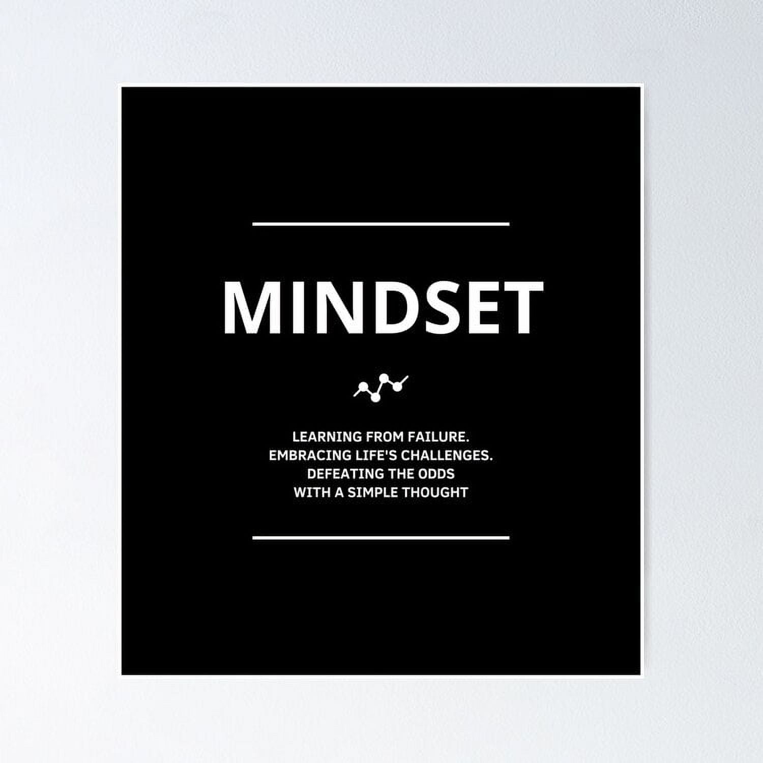 Mindset Definition | Motivational Mindfulness Sign Quote, Mindset Is ...