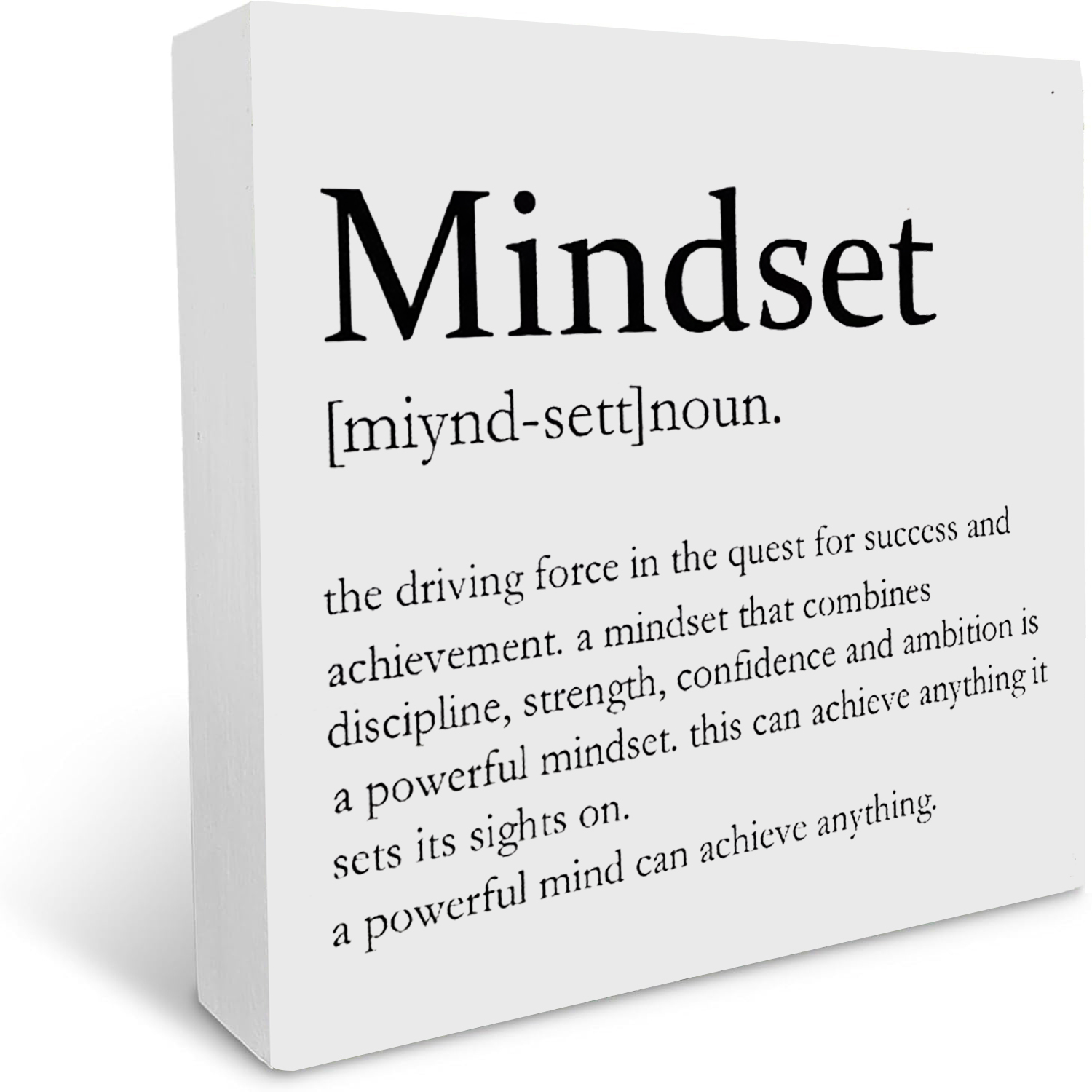 Mindset Definition wood box sign decor,Motivational Wooden Plaque Sign ...