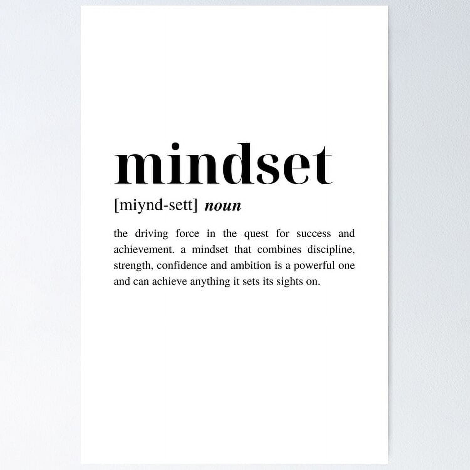 Mindset Dictionary Definition: A Minimalist And Modern Typography For ...