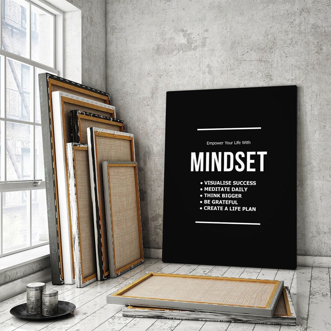 Mindset Mastery Poster, Visualize Success, Meditate Daily, Think Bigger ...