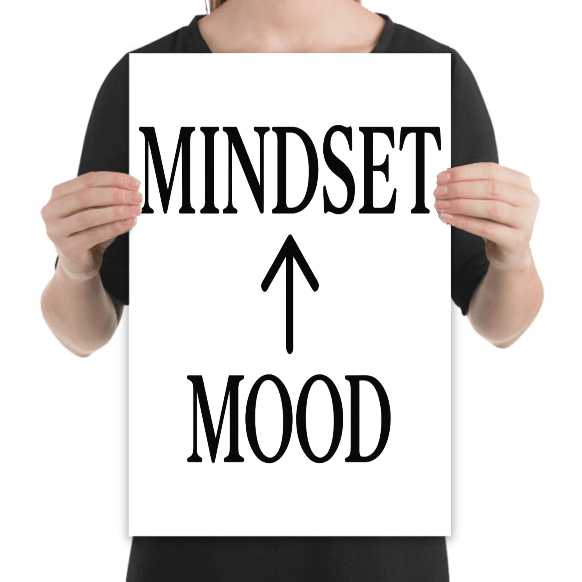Mindset Over Mood Poster - Wall Decor for Personal Growth Gift ...