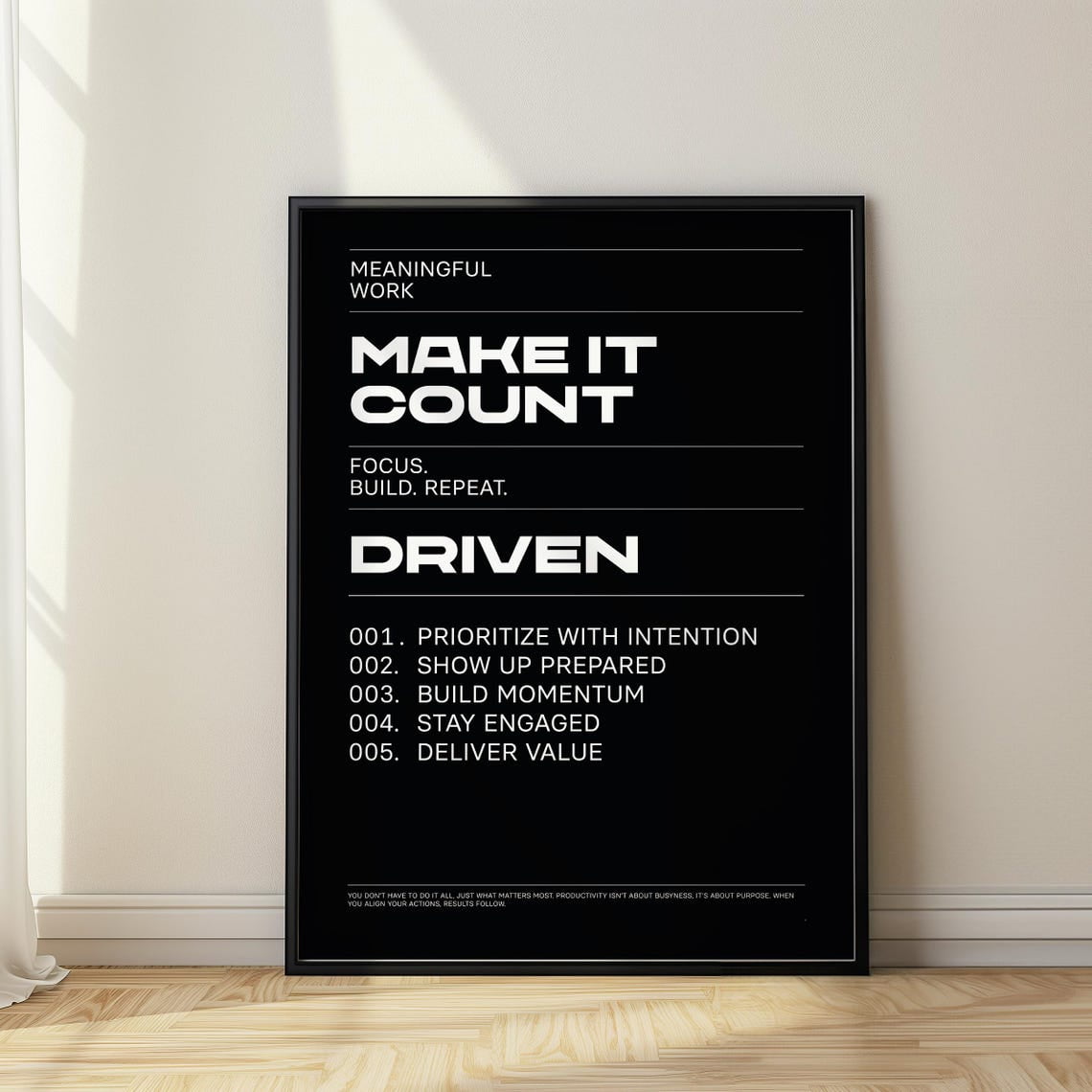 Mindset Wall Art – Black And White Motivational Typography Print With ...
