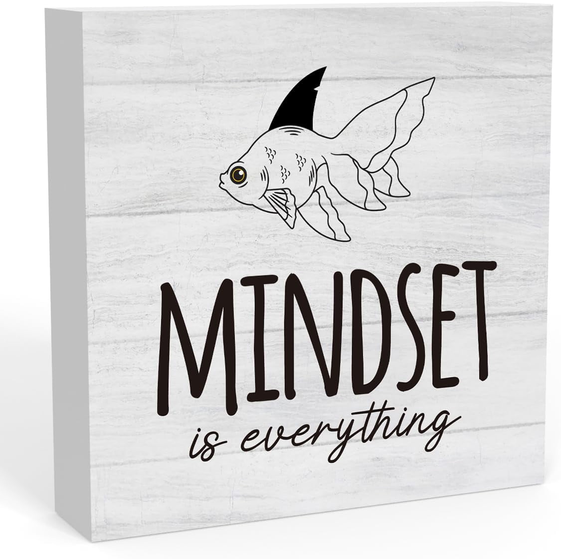 Mindset is Everything Inspirational Wooden Box Sign Office Desk ...