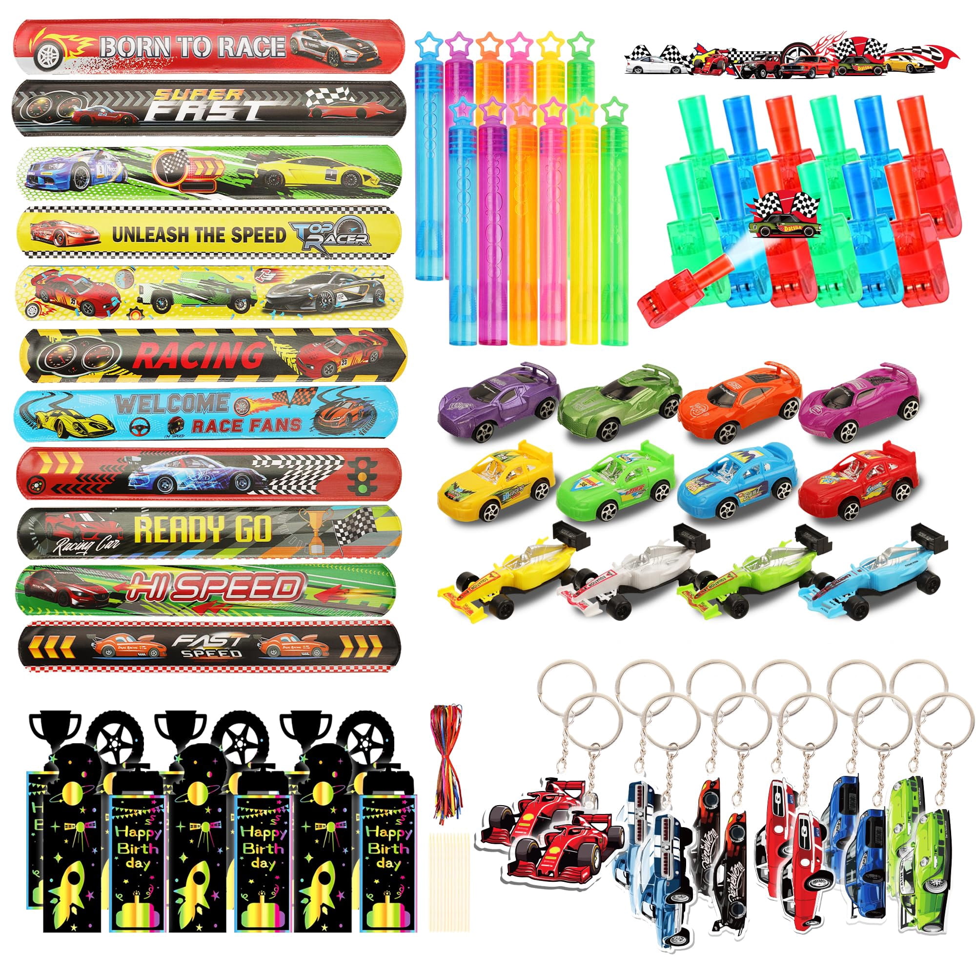 Mindshef 108PCS Race Car Party Favors Birthday Party includes Pull Back ...