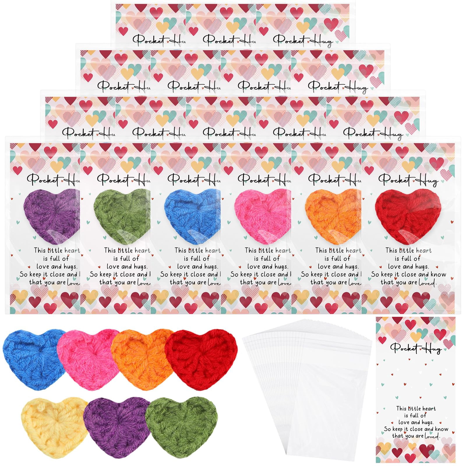 Mindsoft 140 Sets Emotional Support Gift Bulk Cute Hand Crocheted ...