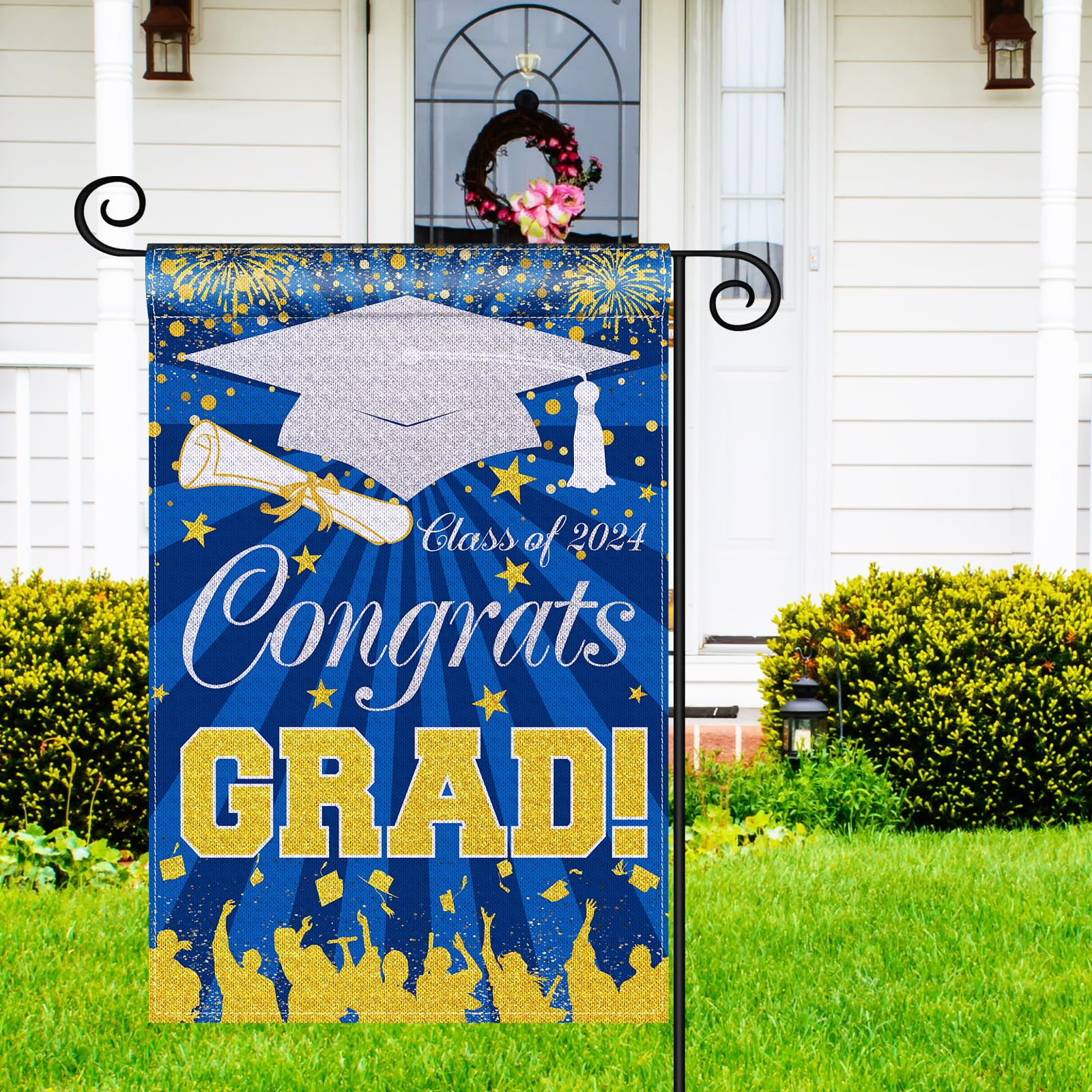 Mindsoft Class of EC36 2024 Graduation Garden Flag 12 x 18 Inch Congrats Grad Garden Flag Double ...