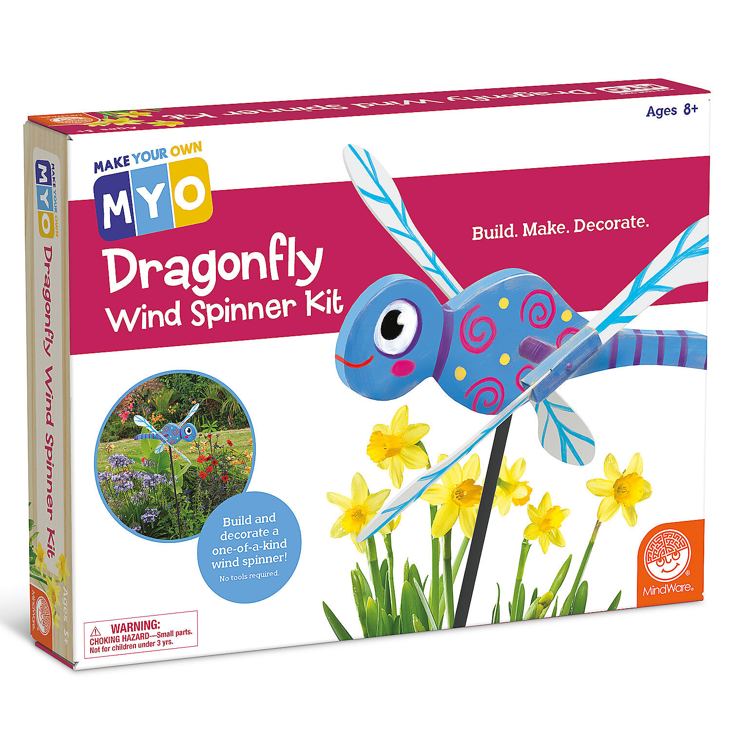 MindWare Make Your Own Dragonfly Wind Spinner Wood Craft Kit - Build ...