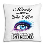 Mindy Name Gift Mindy I Am Who I Am Pillow - Walmart.com