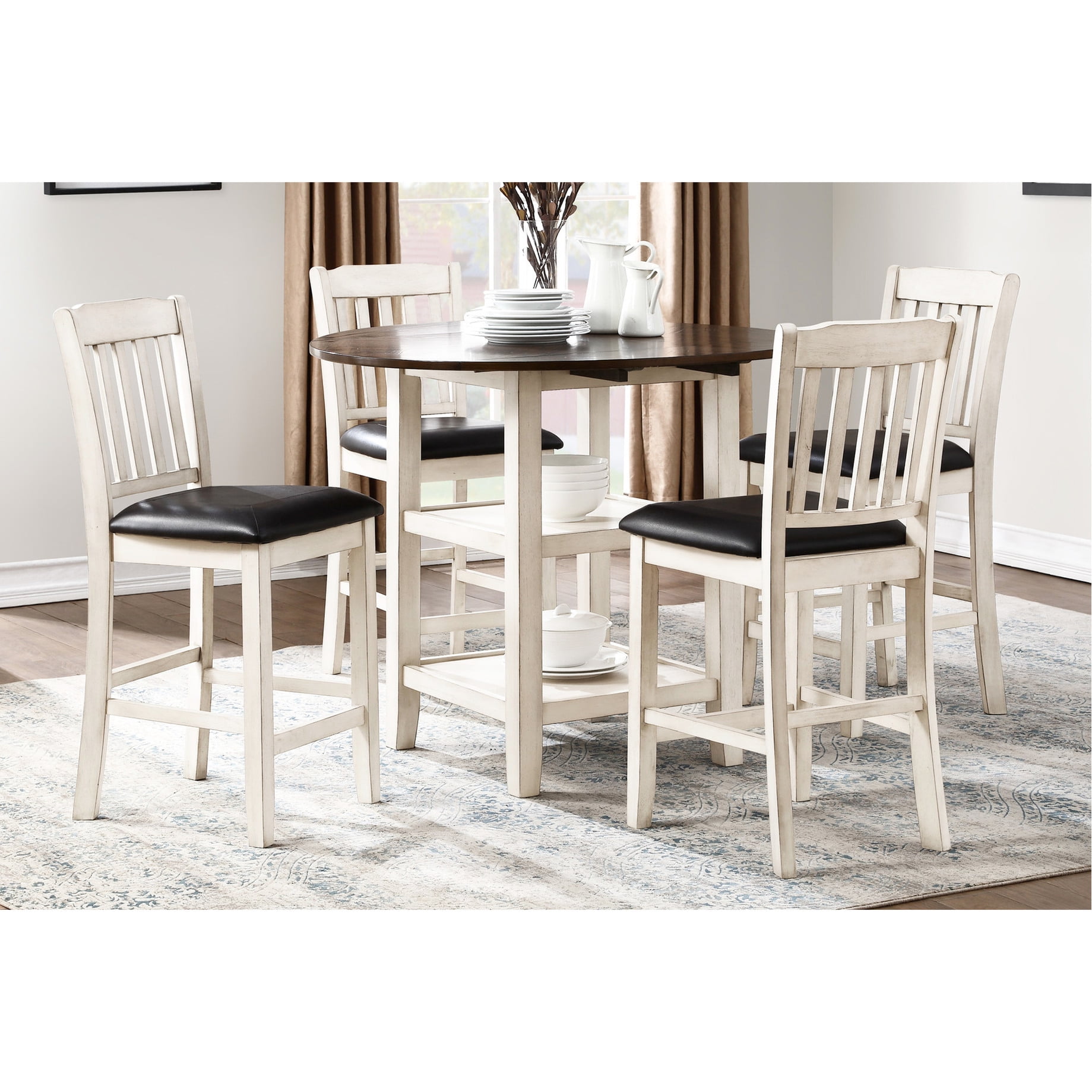 Mindy Veneer Built - Drop Leaf Design for Flexibility - Dining Room ...