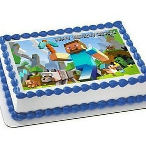 Minecraft Birthday Cake