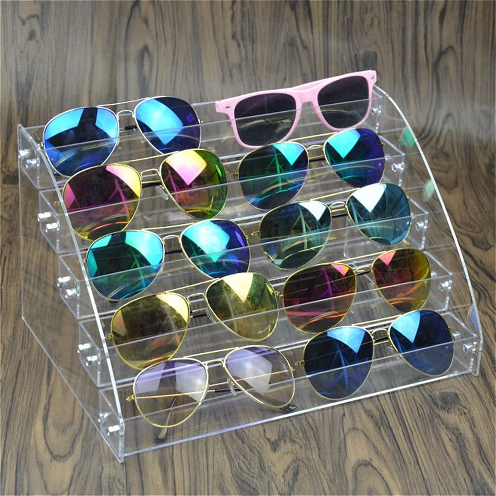 MineSign Sunglasses Organizer Clear Eyeglasses Display Case Eyewear ...
