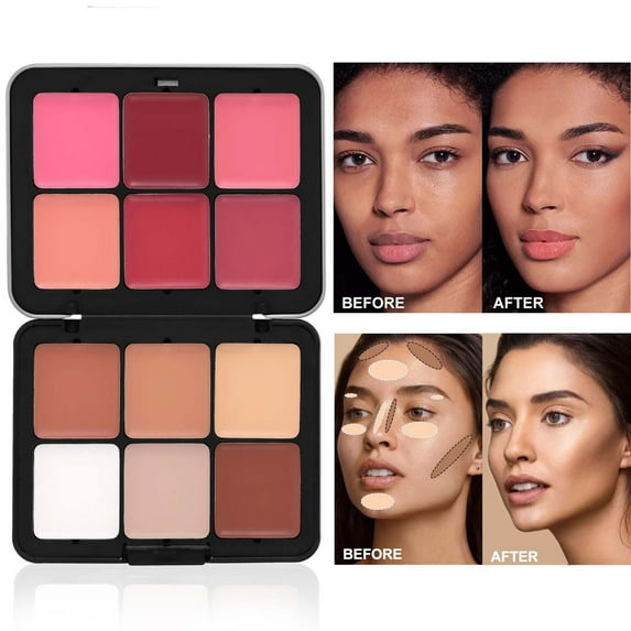 Mineart 12 Colors Blush Palette Multi Use Cheek And Eye Makeup ...