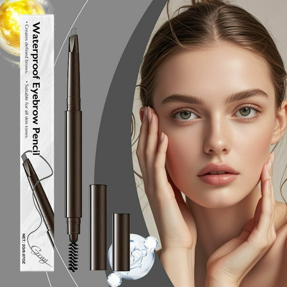 Mineart 2-in-1 Waterproof Long-Wearing Eyebrow Pencil, 0.07 oz, Sweat ...