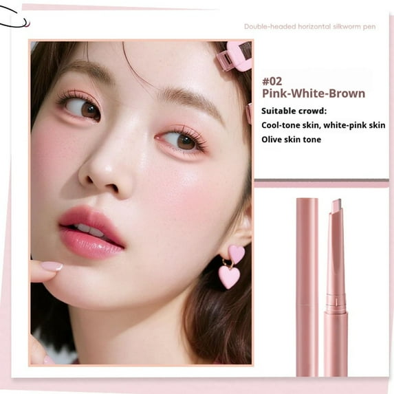 Mineart 2-in-1 Waterproof Smudge Proof Eyelid Highlighter Pencil ...