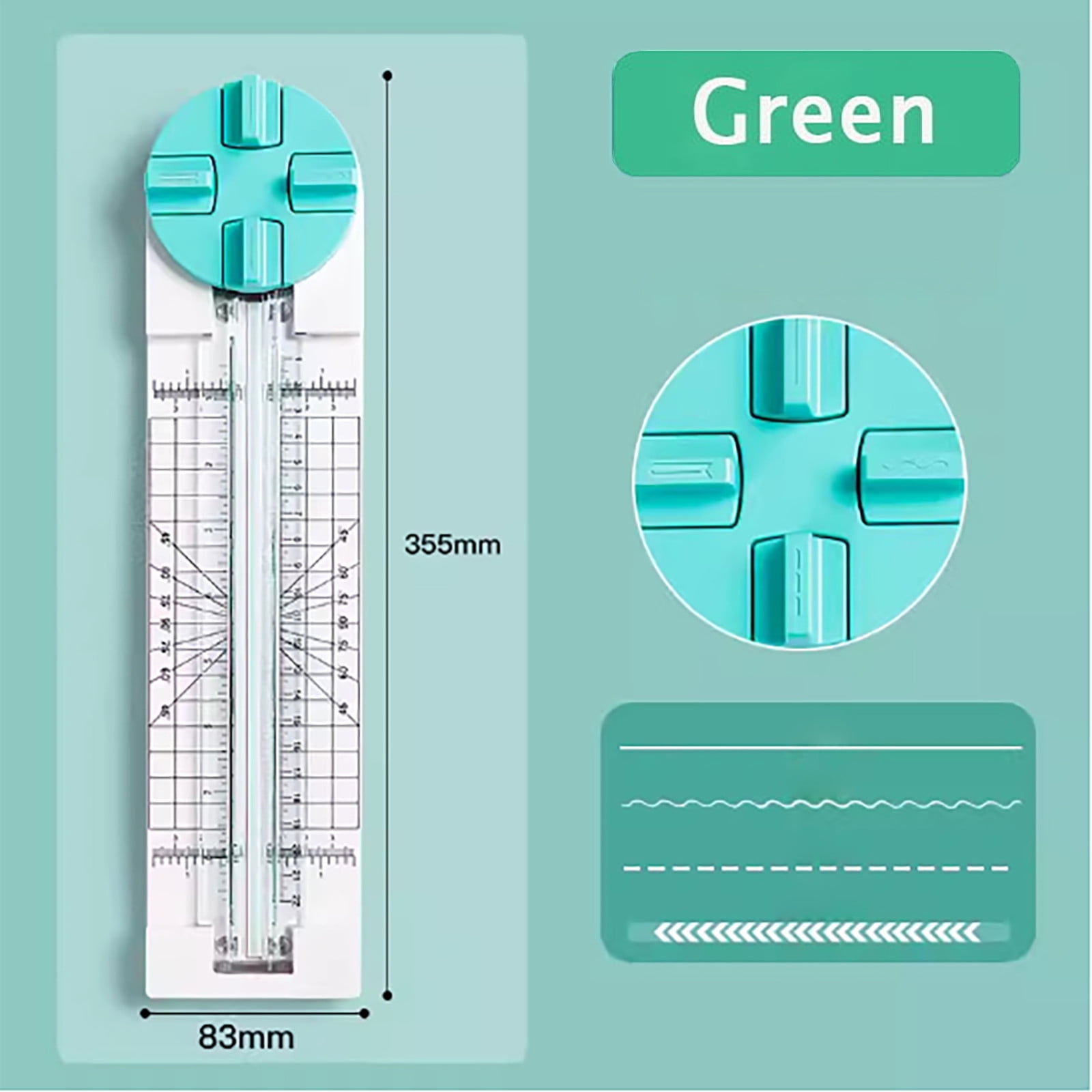 Mineart 4-in-1 Paper Trimmer: 12" Craft Paper Cutter with Straight ...