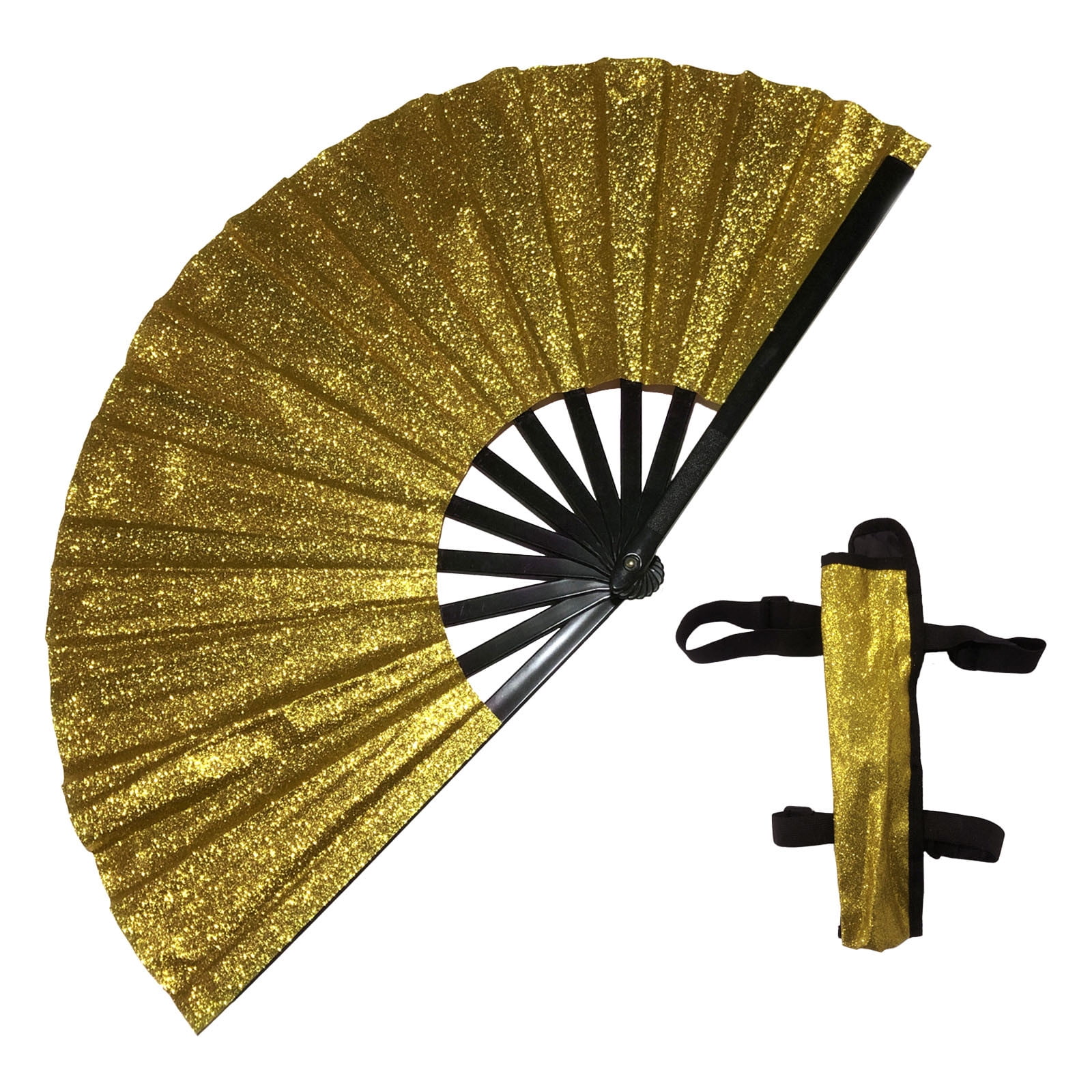 Mineart Clearance 1 Pcs 33cm Glitter Fan With Bag Kung Funny Fan Group Fan Magnetic Suction ...