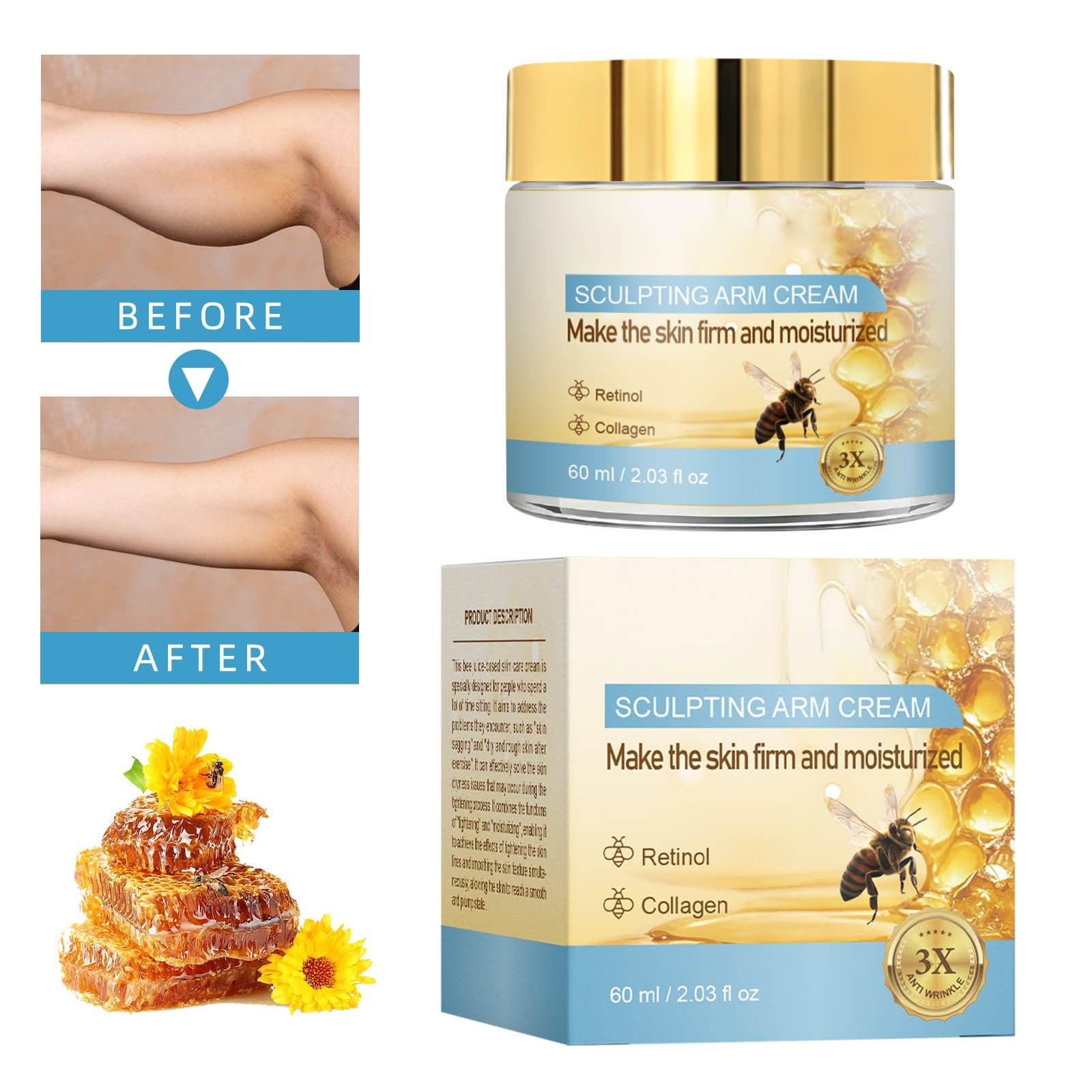 Mineart Gold Arm Firming Cream Tightening Shaping Enhance Skin ...