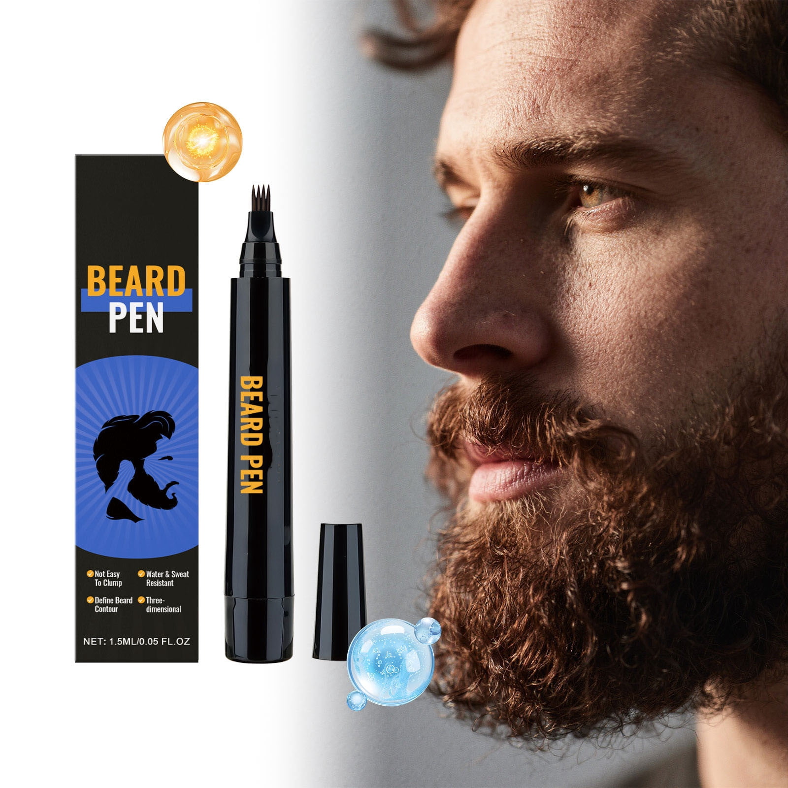 Mineart Men Beard Filler Pen Natural Looking Covering Gaps Daily ...