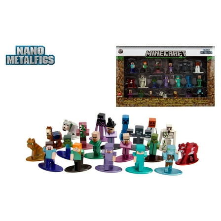 Minecraft Mini Die-Cast Figures Set, 1.65" Collectible Figurines 20 ...