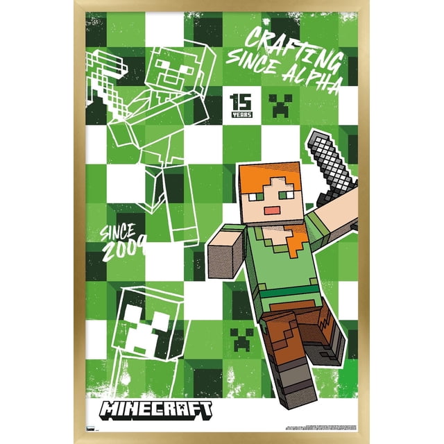 Minecraft: 15th Anniversary - Crafting Since Alpha Wall Poster, 14.725 ...