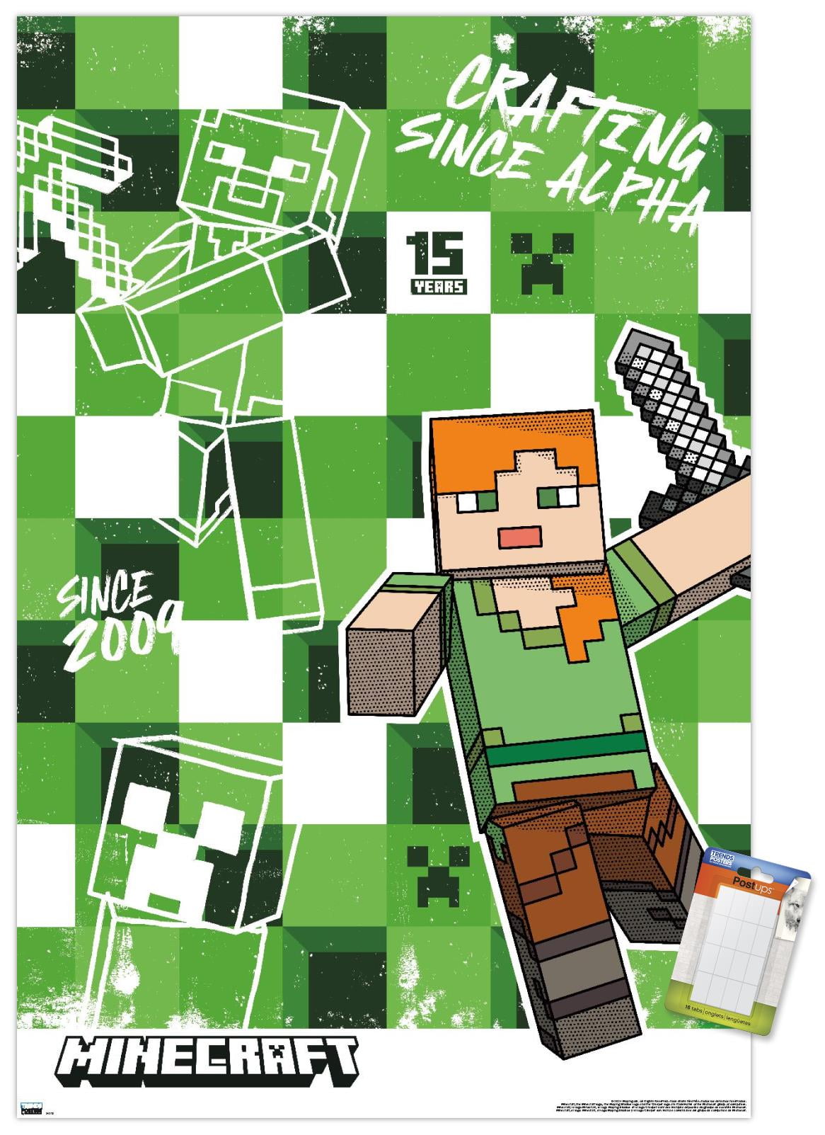Minecraft: 15th Anniversary - Crafting Since Alpha Wall Poster, 22.375 ...
