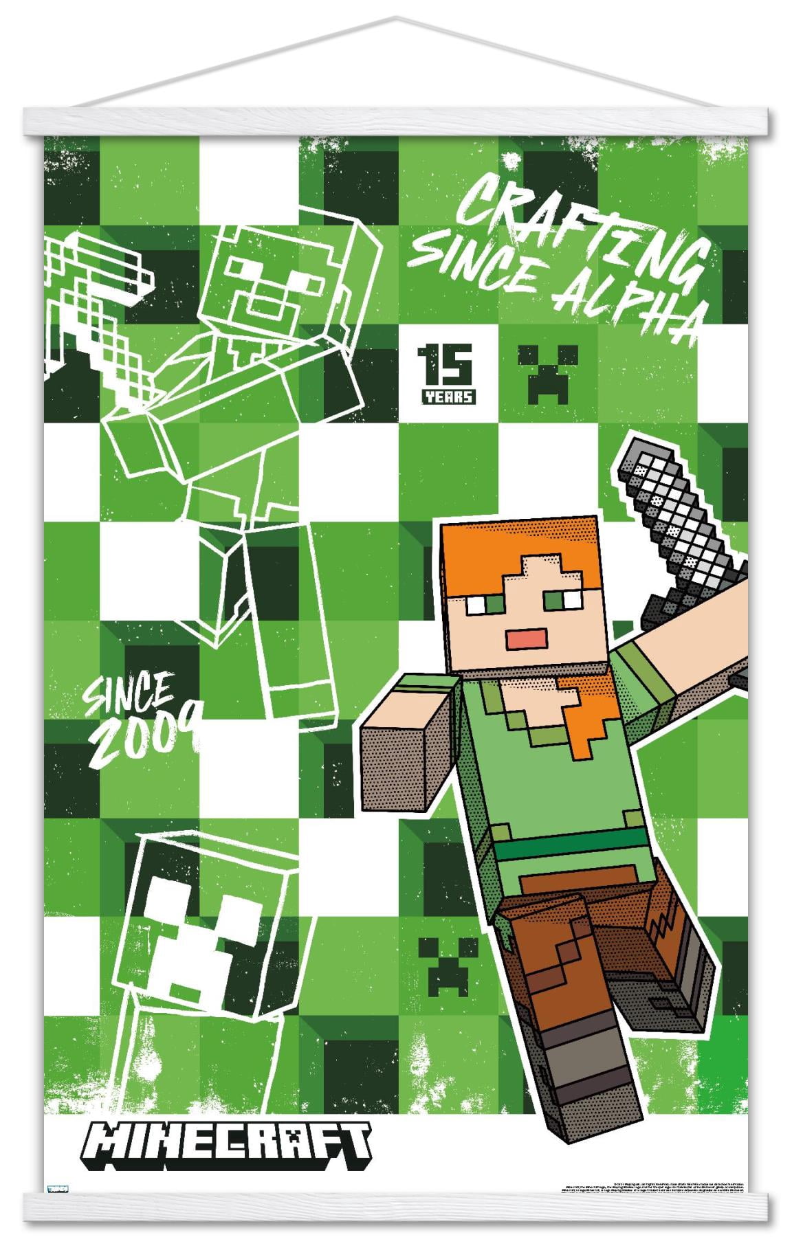 Minecraft: 15th Anniversary - Crafting Since Alpha Wall Poster with ...