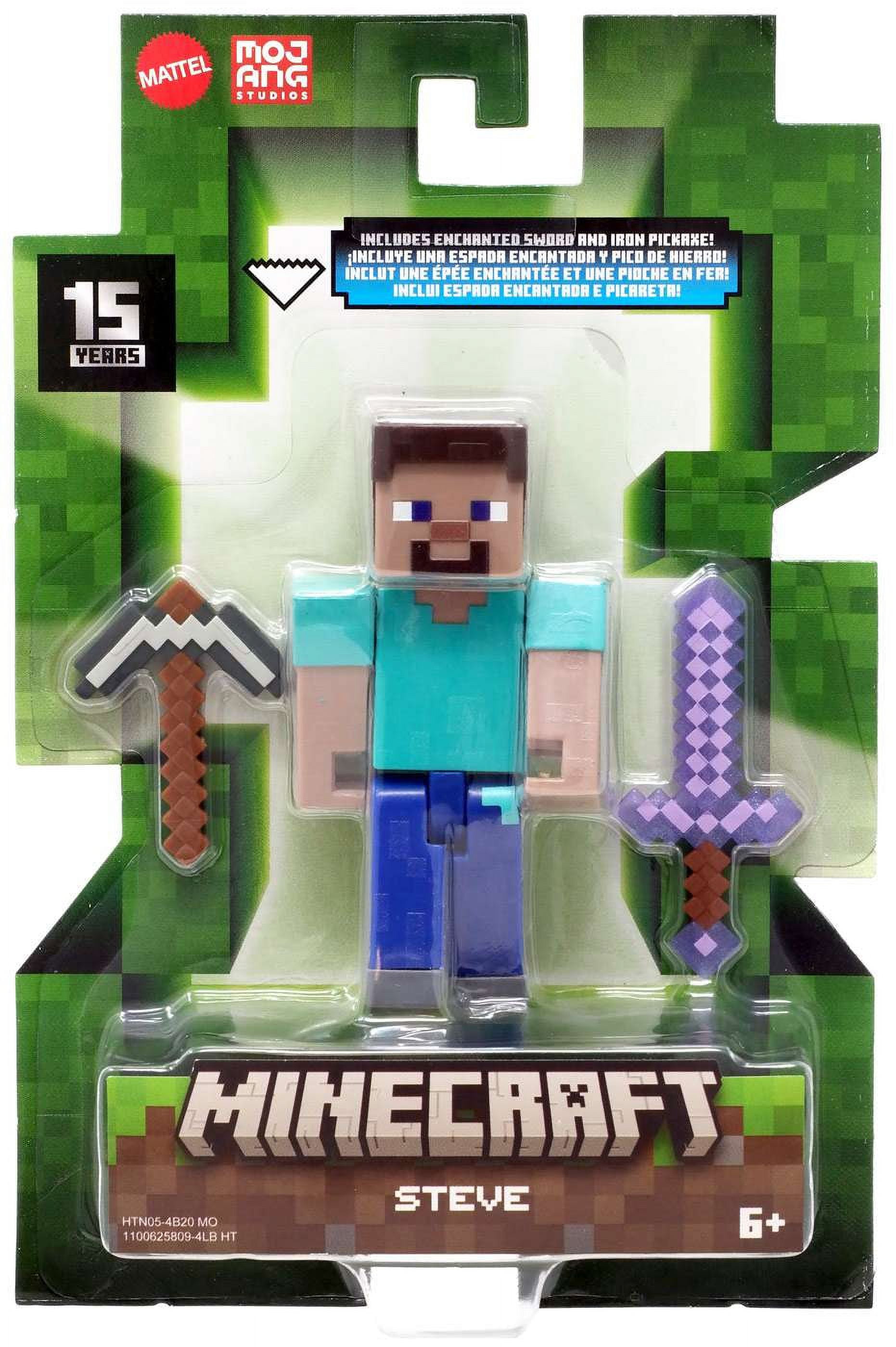 Minecraft 15th Anniversary Steve Action Figure - Walmart.com