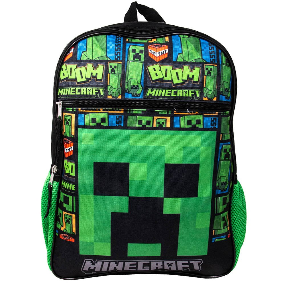 Minecraft 16" Backpack with 1 front pocket - Walmart.com